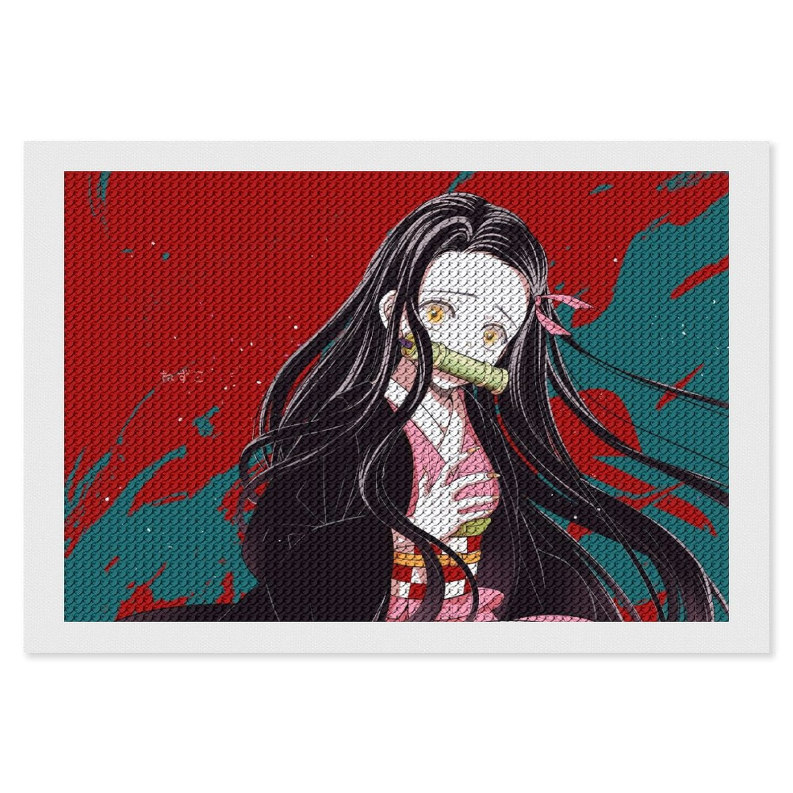 Demon Slayer Nezuko Diamond Art Kits for Adults Beginners Round 5D ...