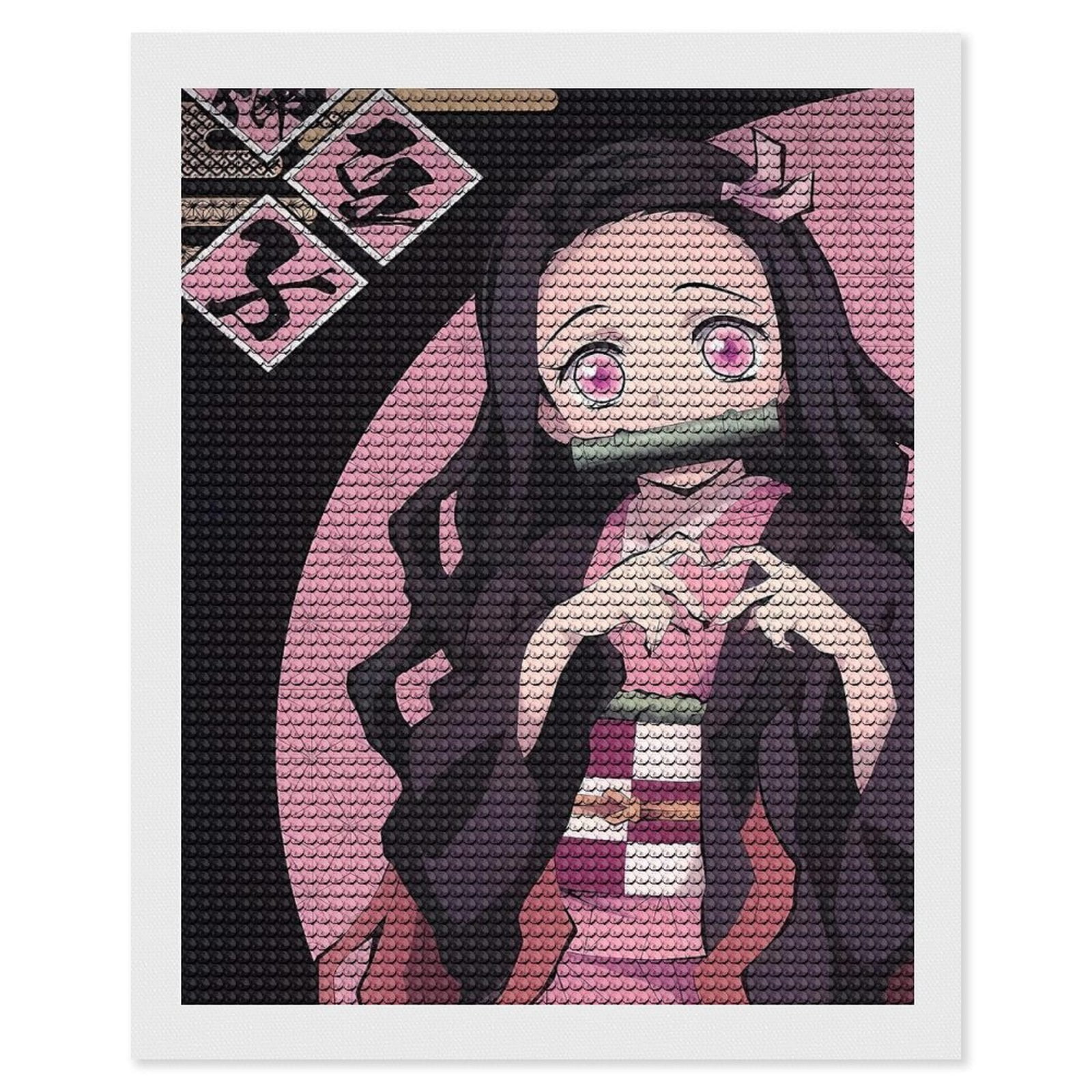 Demon Slayer Nezuko Diamond Art Kits for Adults Beginners Round 5D ...