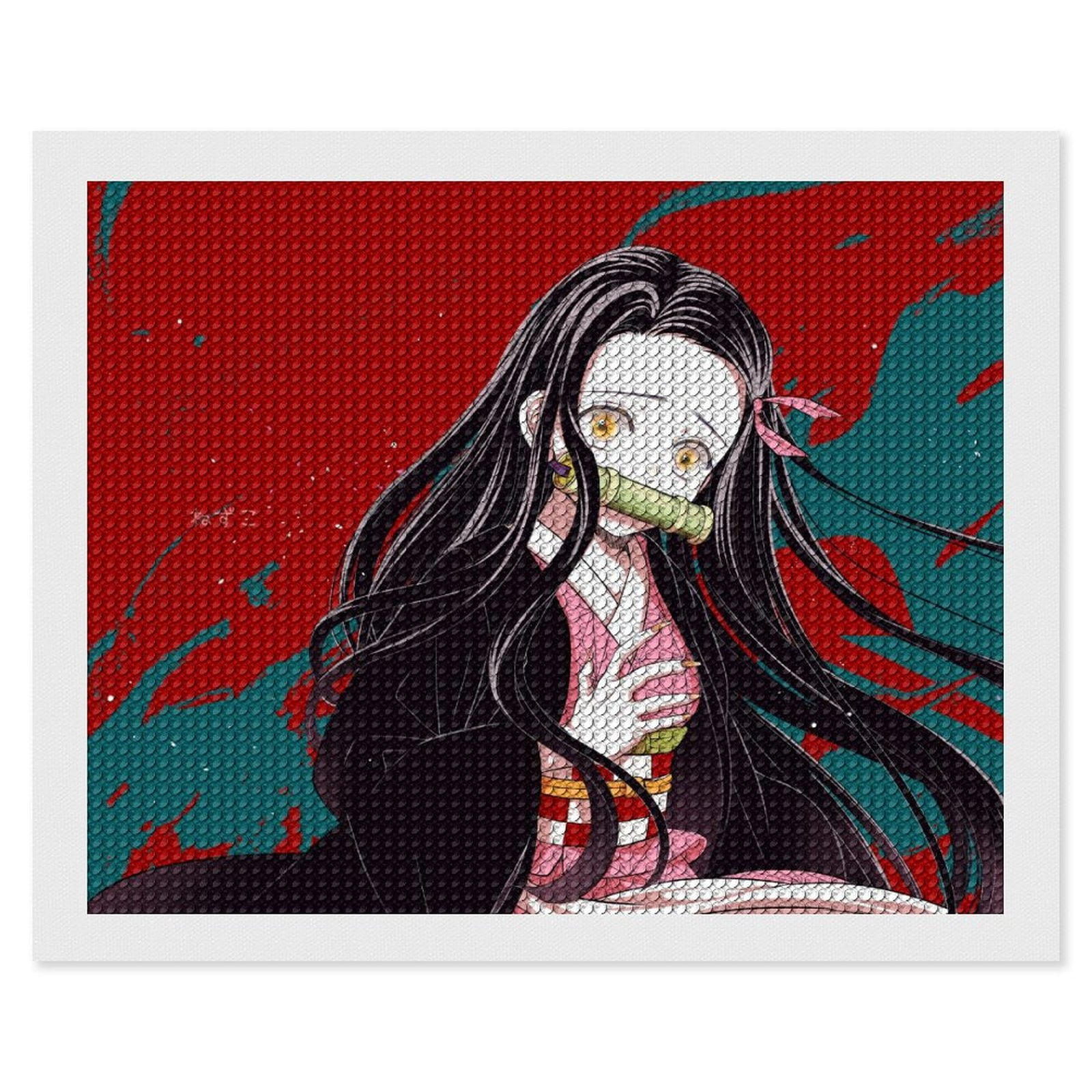 Demon Slayer Nezuko Diamond Art Kits for Adults Beginners Round 5D ...