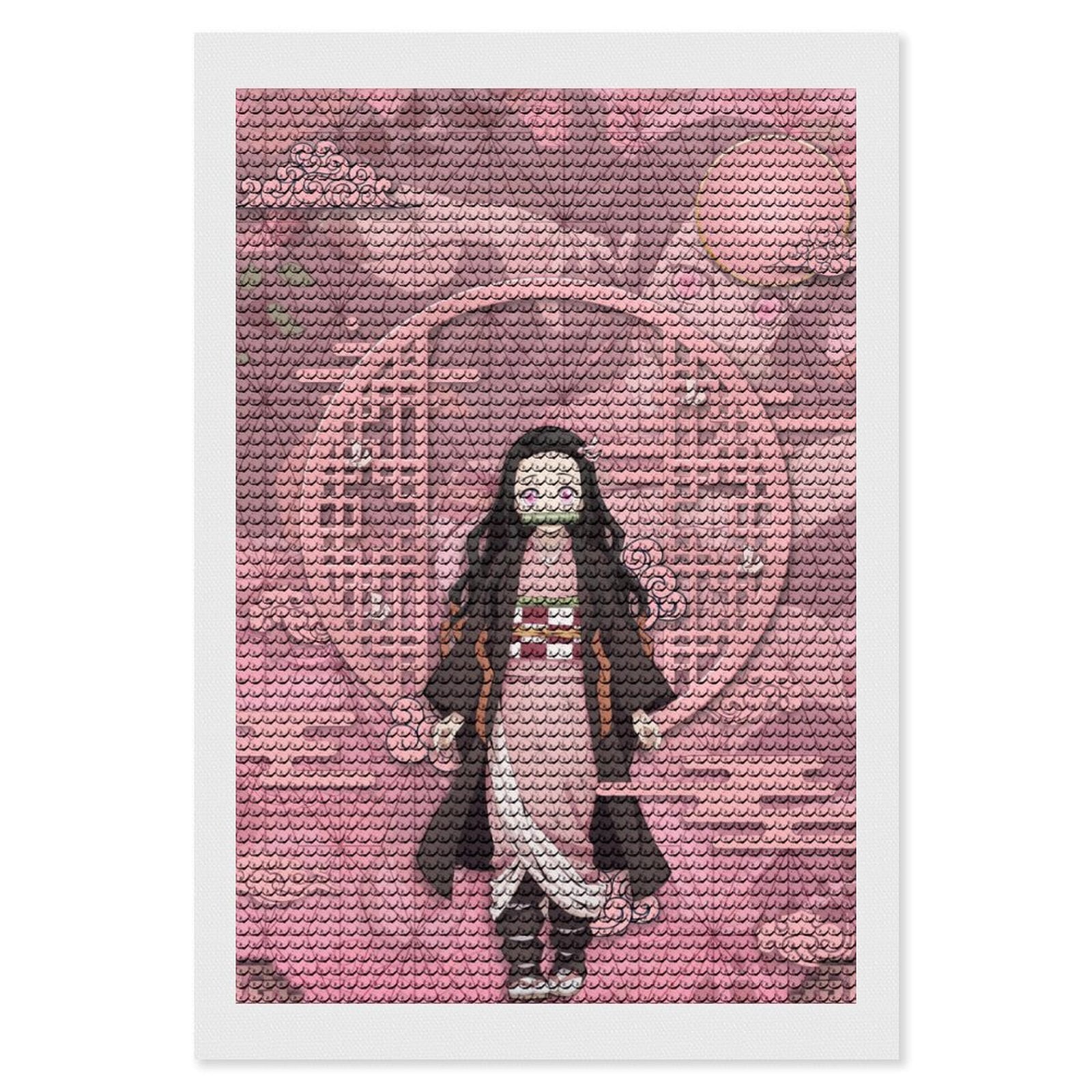 Demon Slayer Nezuko Diamond Art Kits for Adults Beginners Round 5D ...