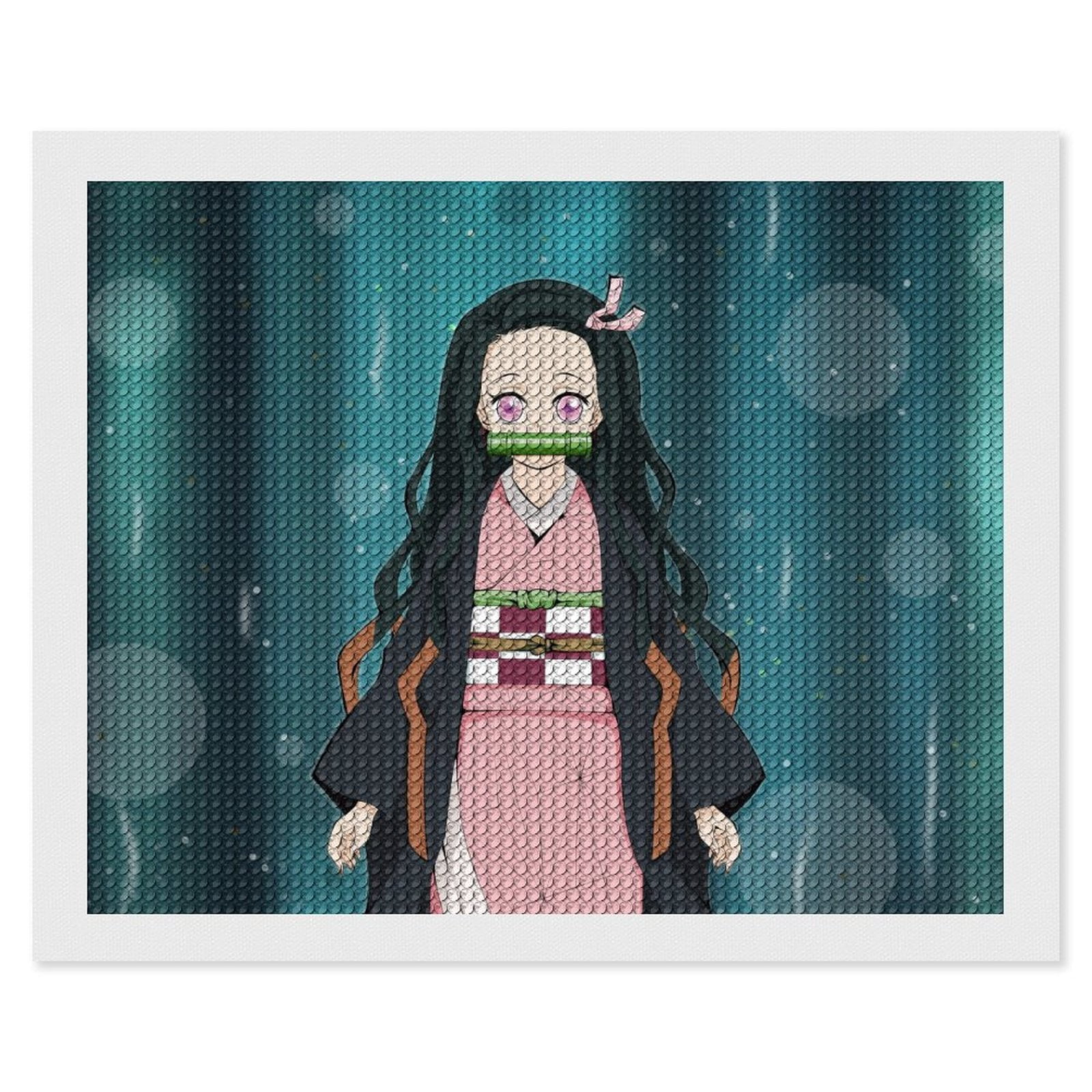 Demon Slayer Nezuko Diamond Art Kits for Adults Beginners Round 5D ...