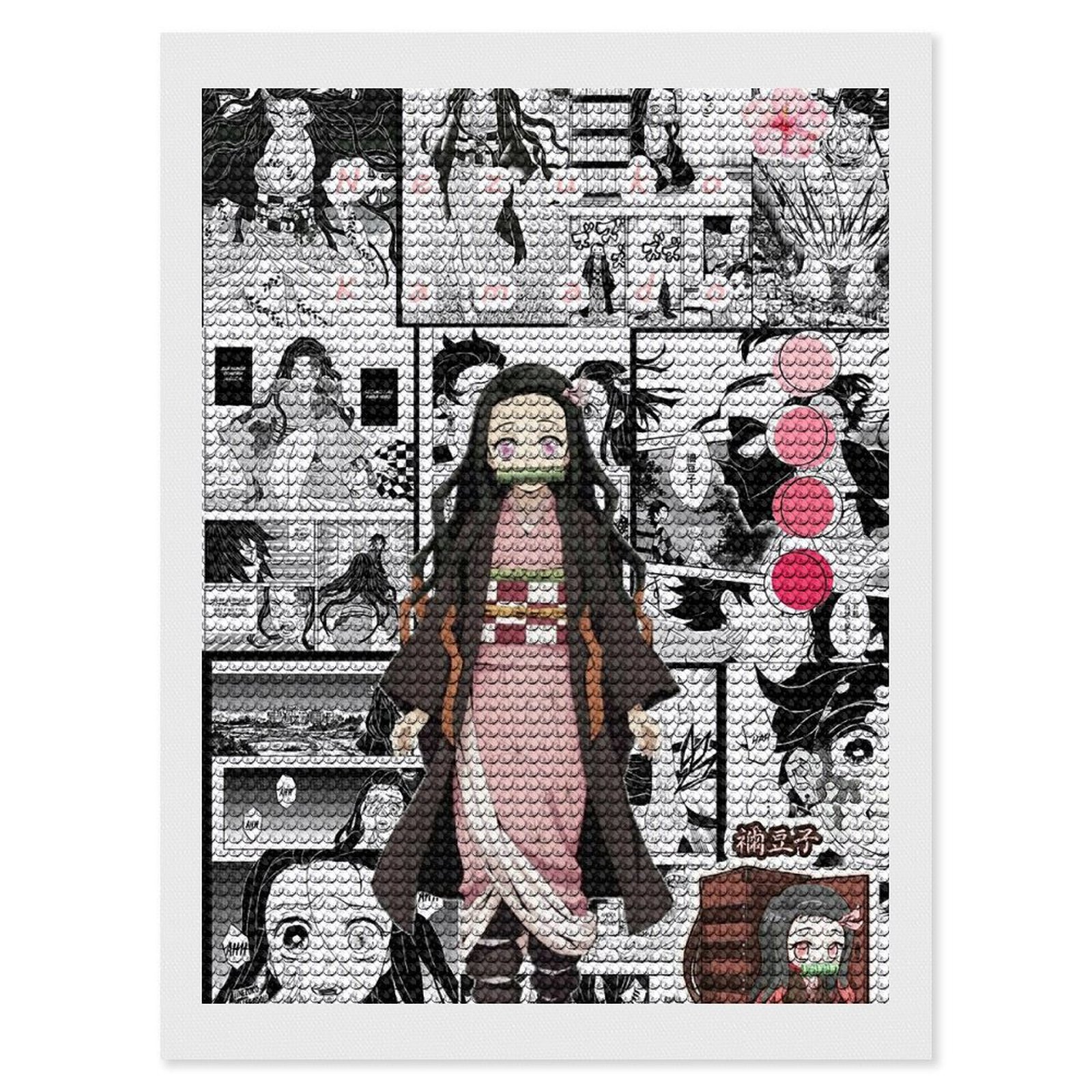 Demon Slayer Nezuko Diamond Art Kits for Adults, Diamond Art Gem Art ...