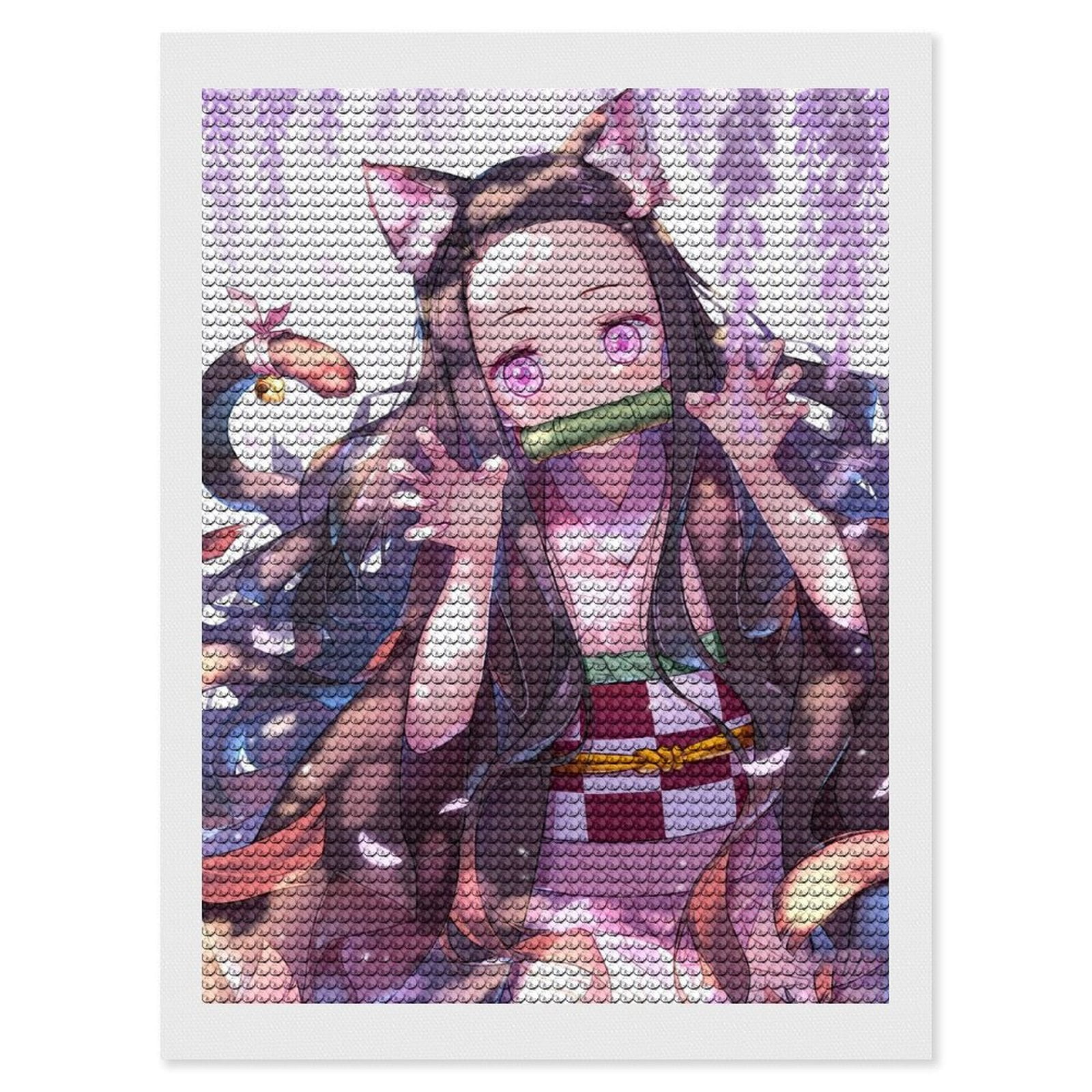 Demon Slayer Nezuko Diamond Art Kits for Adults Diamond Art Gem Art ...