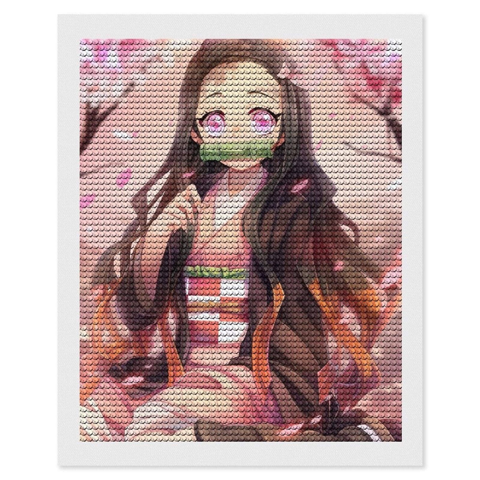 Demon Slayer Nezuko Diamond Art Kits for Adults, Diamond Art Gem Art ...