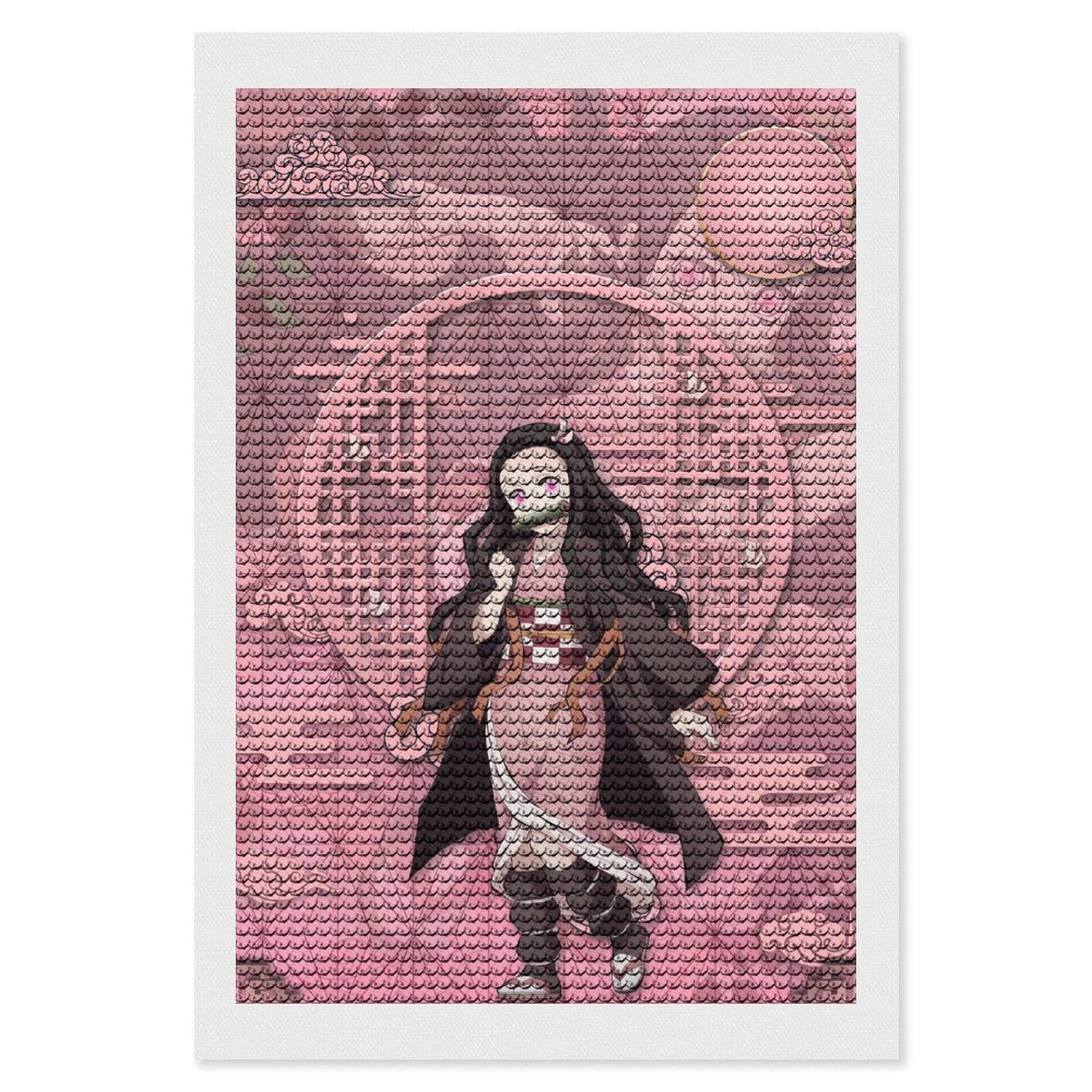 Demon Slayer Nezuko Diamond Art Kits for Adults, Diamond Art Gem Art ...