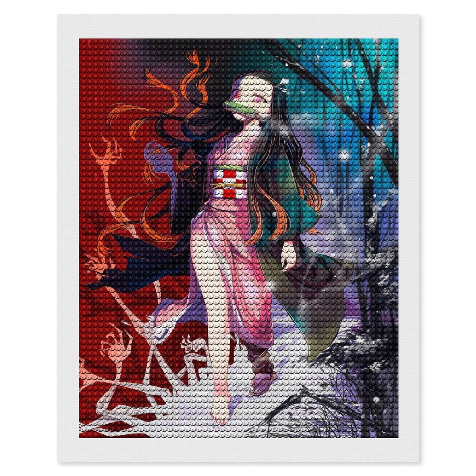 Demon Slayer Nezuko Diamond Art Kits for Adults Diamond Art Gem Art ...