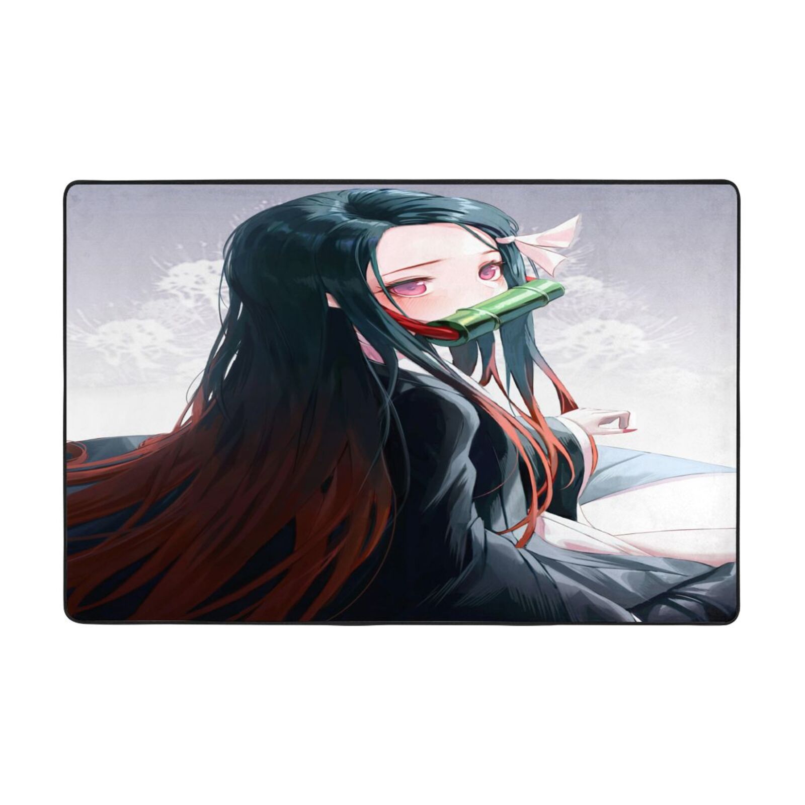 Demon Slayer Nezuko Door Mat Cartoon Area Rug Yoga Sofa Floor Flannel ...