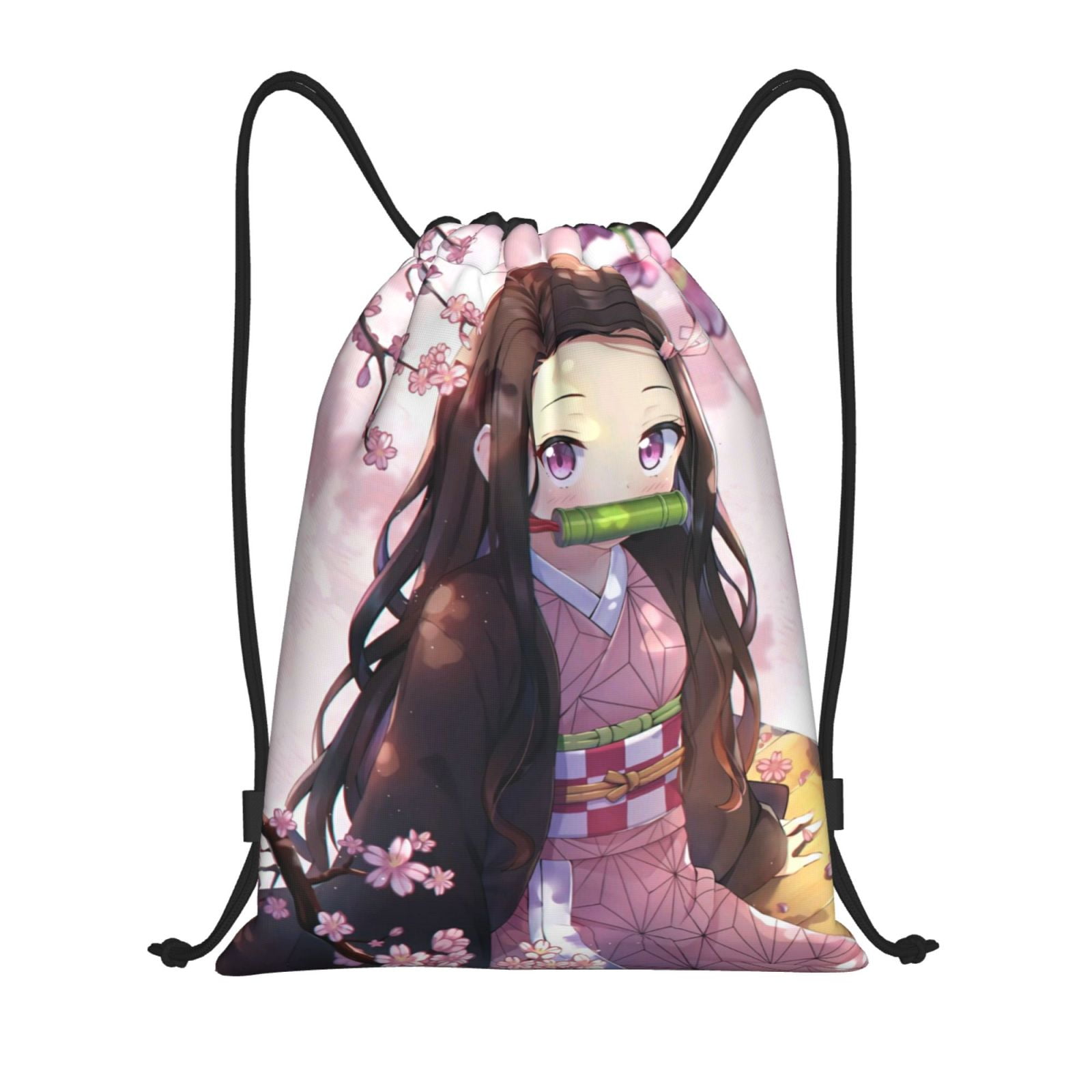 Demon Slayer Nezuko Drawstring Bag Sports Fitness Bag Waterproof Rope ...