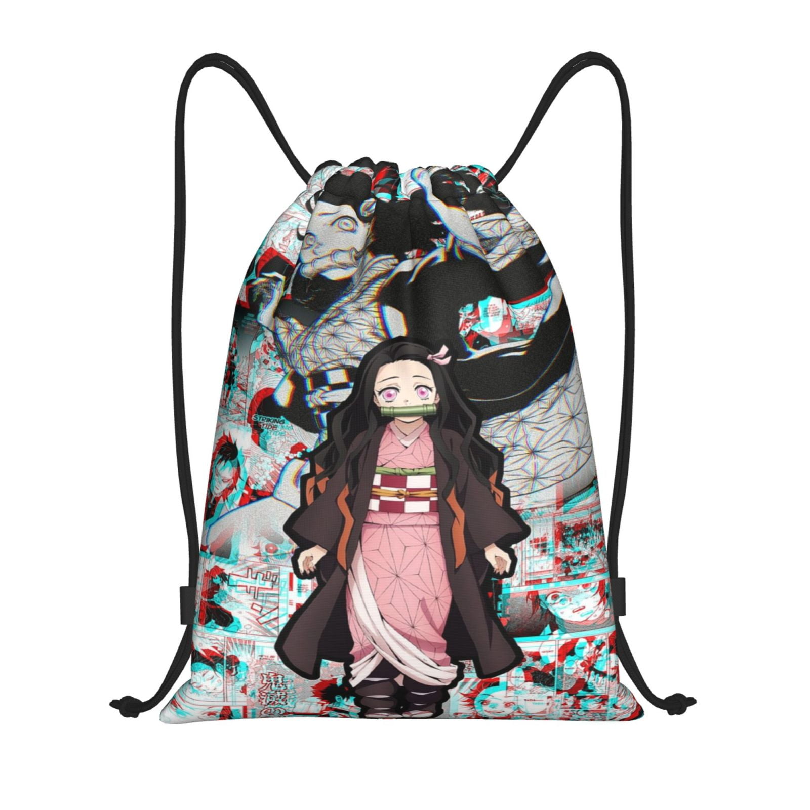Demon Slayer Nezuko Drawstring Bag Sports Fitness Bag Waterproof Rope ...