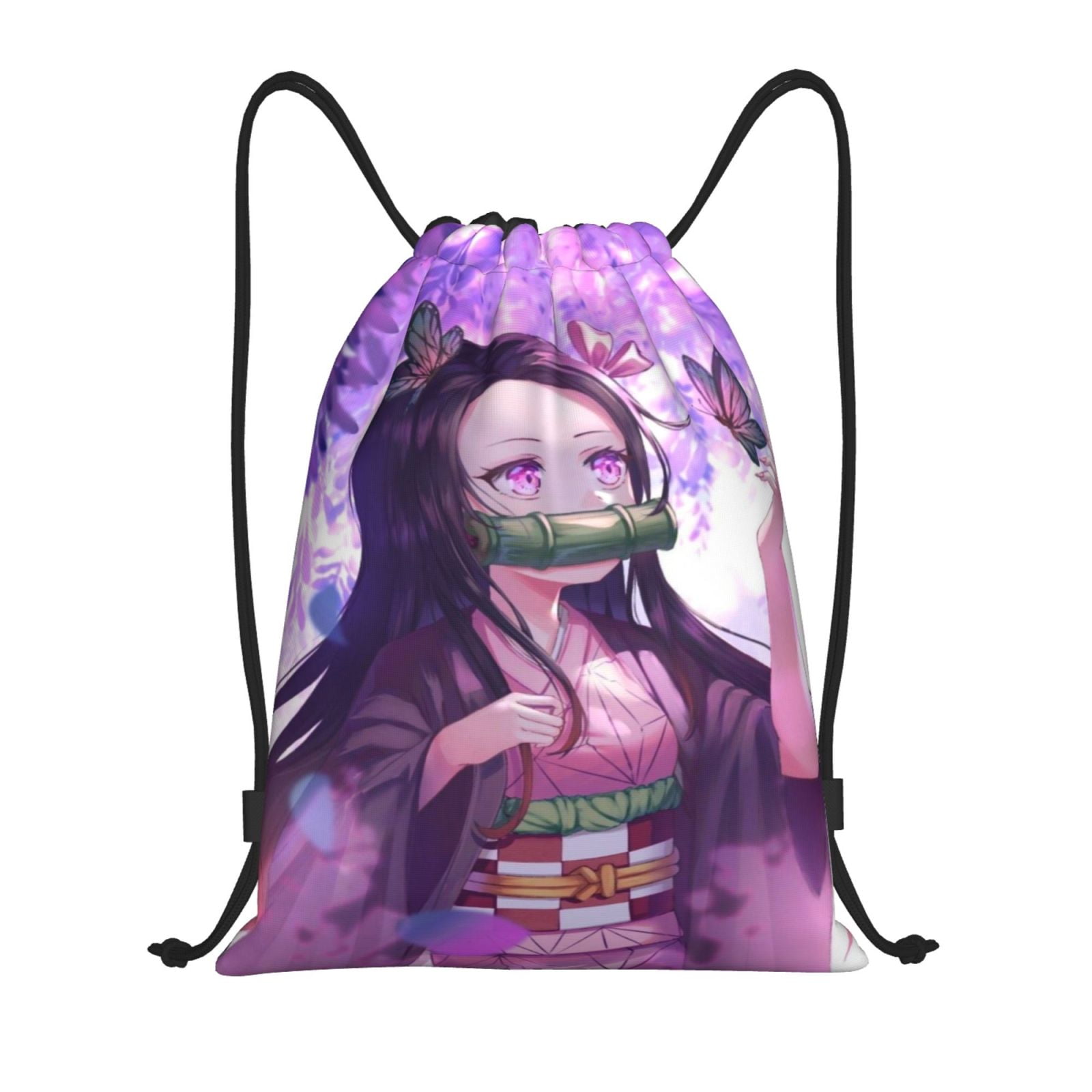 Demon Slayer Nezuko Drawstring Bag Sports Fitness Bag Waterproof Rope ...