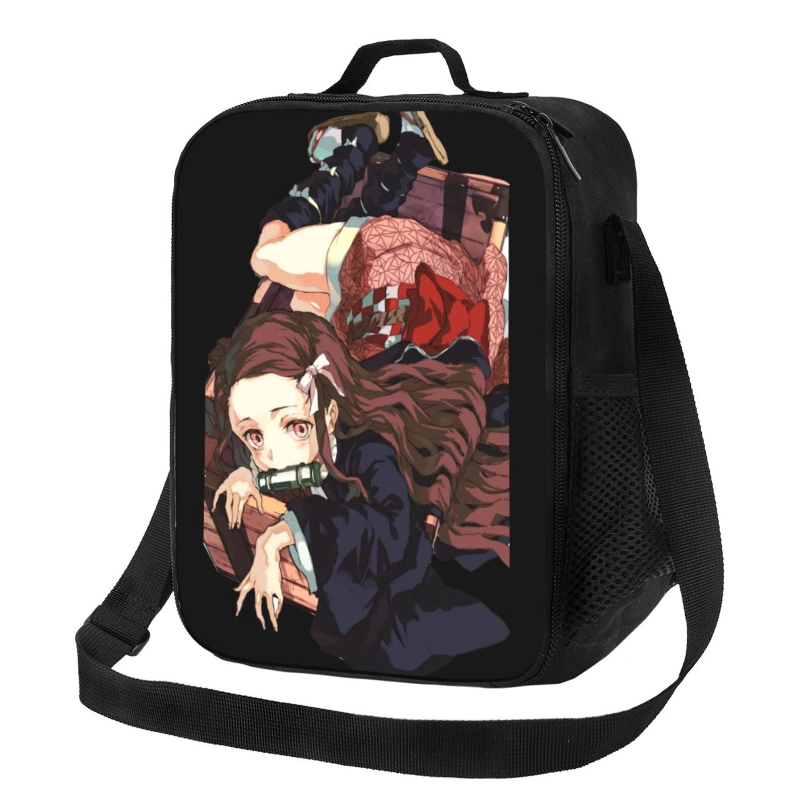Demon Slayer Nezuko Insulated Lunch Bag Portable Reusable Zipper Lunch ...