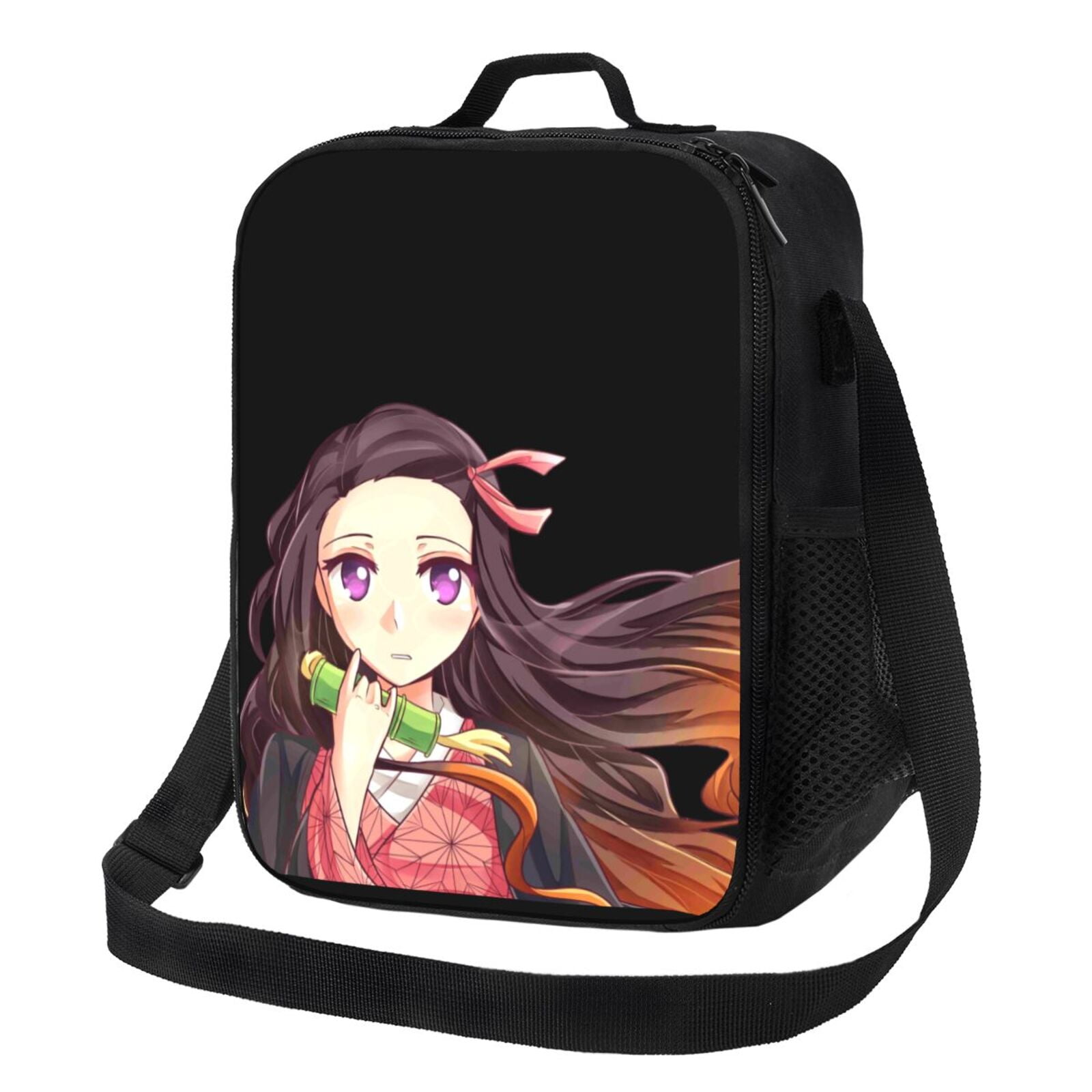 Demon Slayer Nezuko Insulated Lunch Bag Portable Reusable Zipper Lunch ...