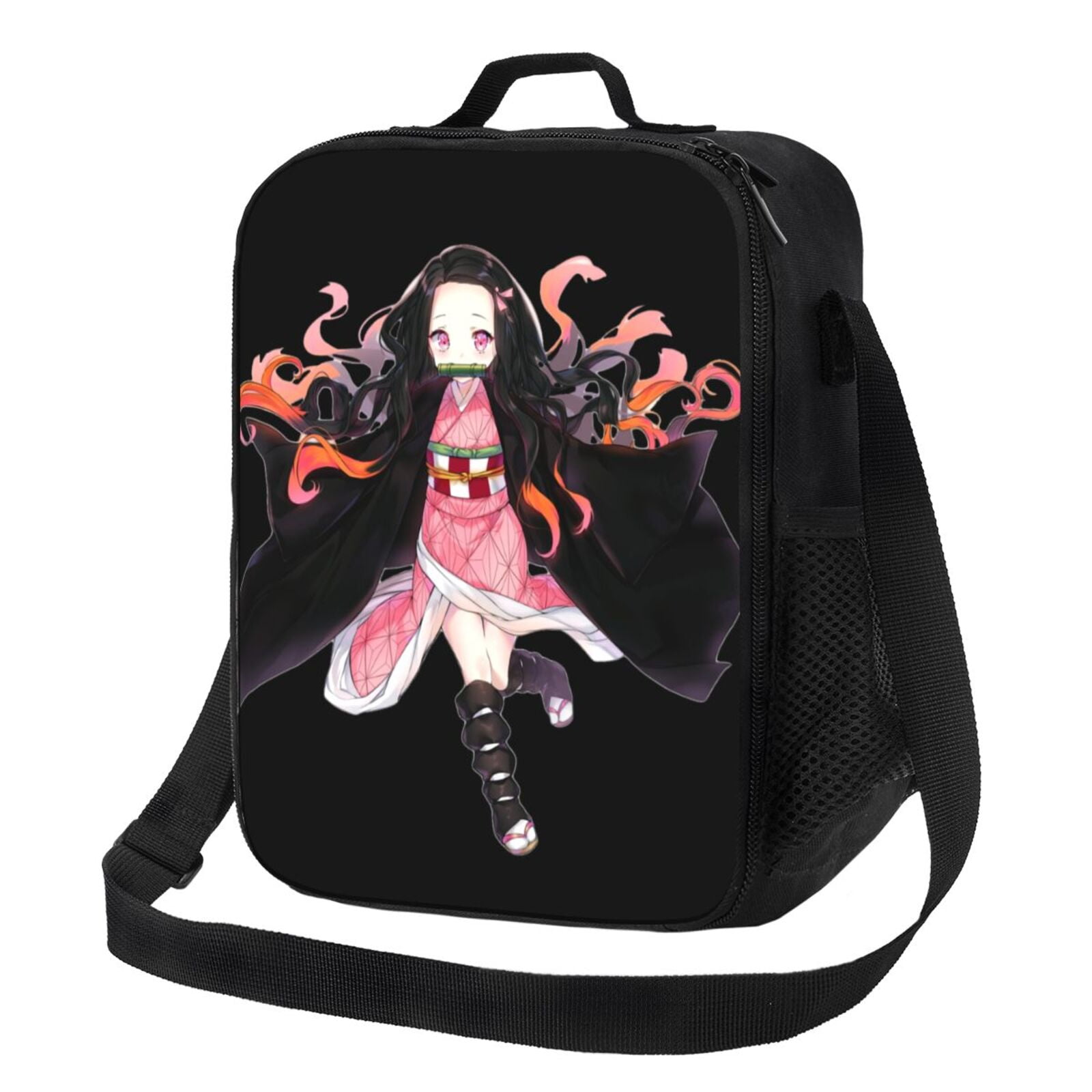 Demon Slayer Nezuko Insulated Lunch Bag Portable Reusable Zipper Lunch ...