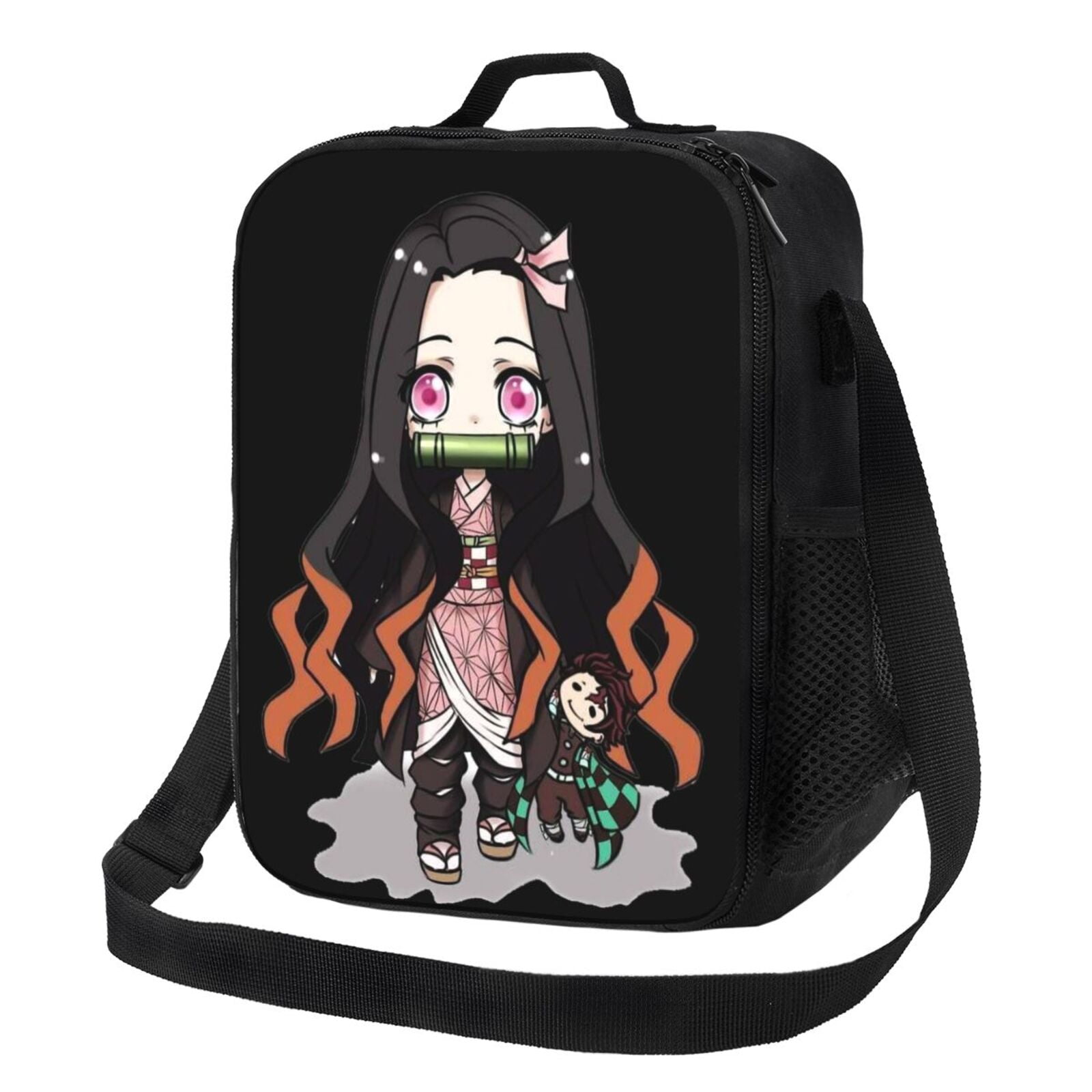 Demon Slayer Nezuko Insulated Lunch Bag Portable Reusable Zipper Lunch ...