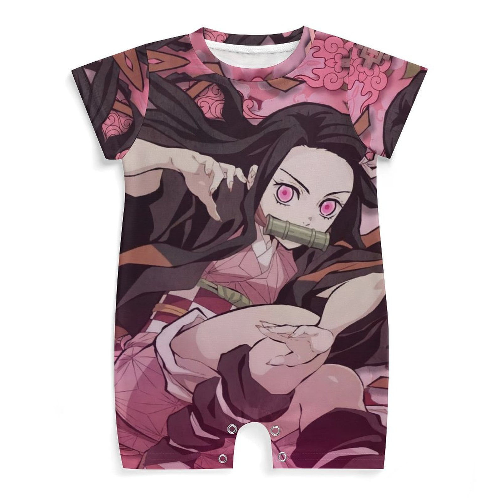 Demon Slayer Nezuko Kamado Baby Boy Girl Short Sleeve Rompers Bodysuit One Piece Jumpsuit Summer ...