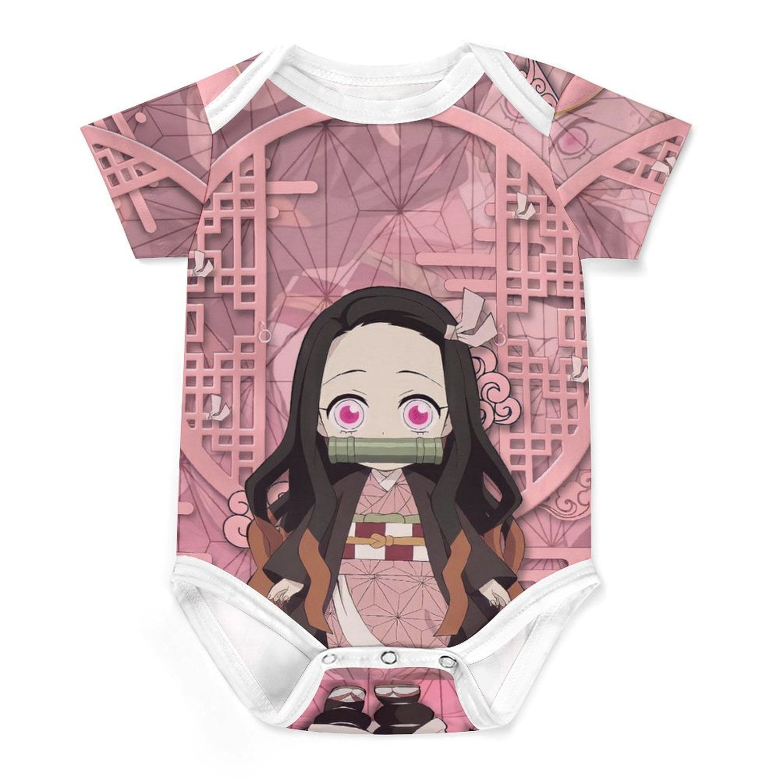 Demon Slayer Nezuko Kamado Baby Boy Girl Short Sleeve Rompers Bodysuit ...