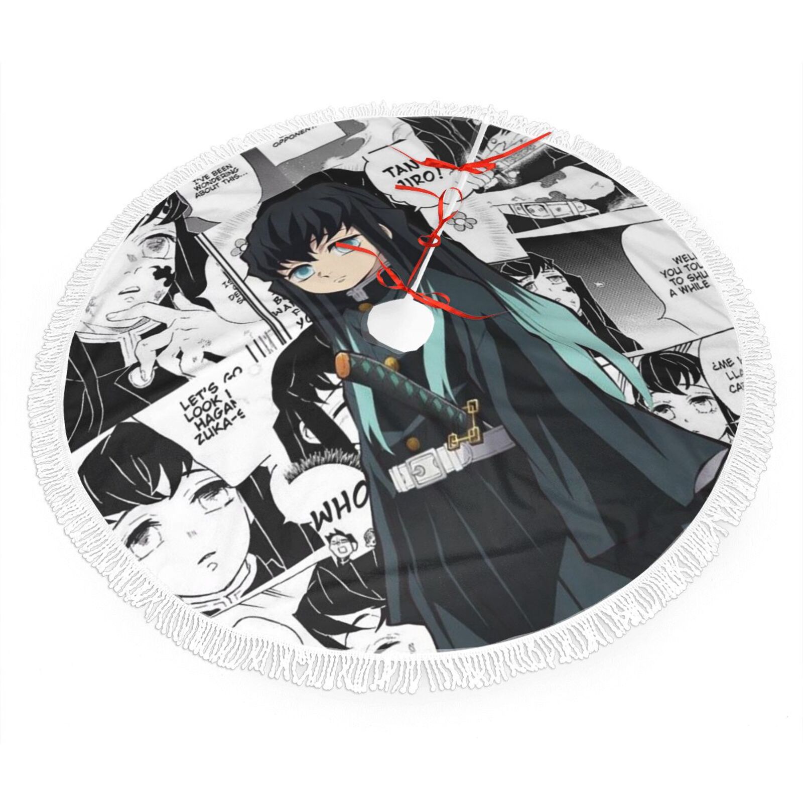 Demon Slayer Nezuko Kamado Christmas Tree Skirt, Xmas Tree Skirts Mat ...