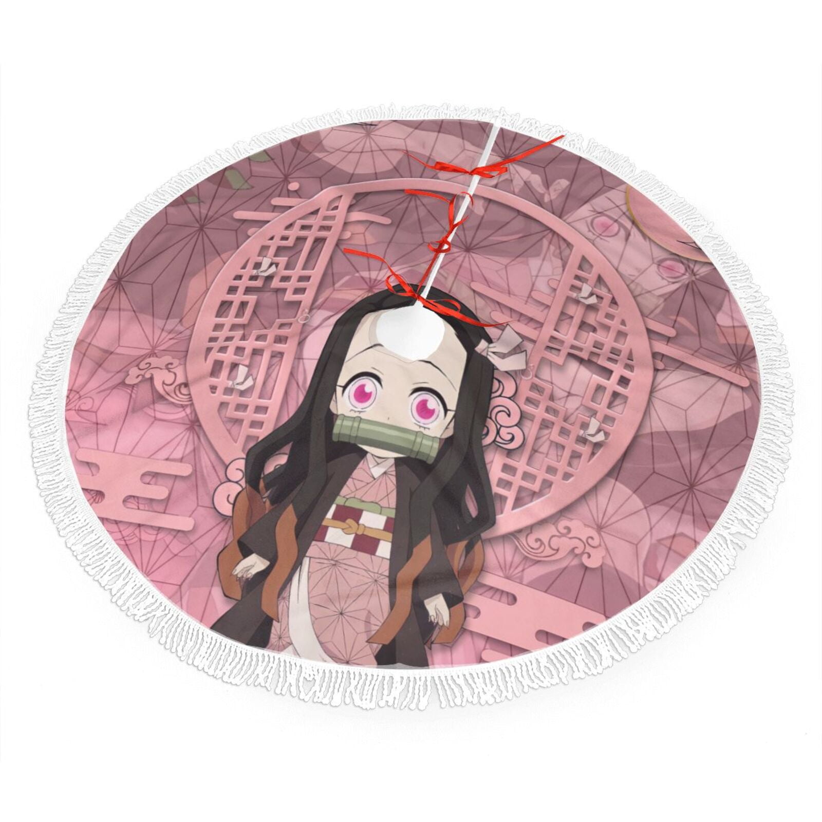 Demon Slayer Nezuko Kamado Christmas Tree Skirt, Xmas Tree Skirts Mat ...