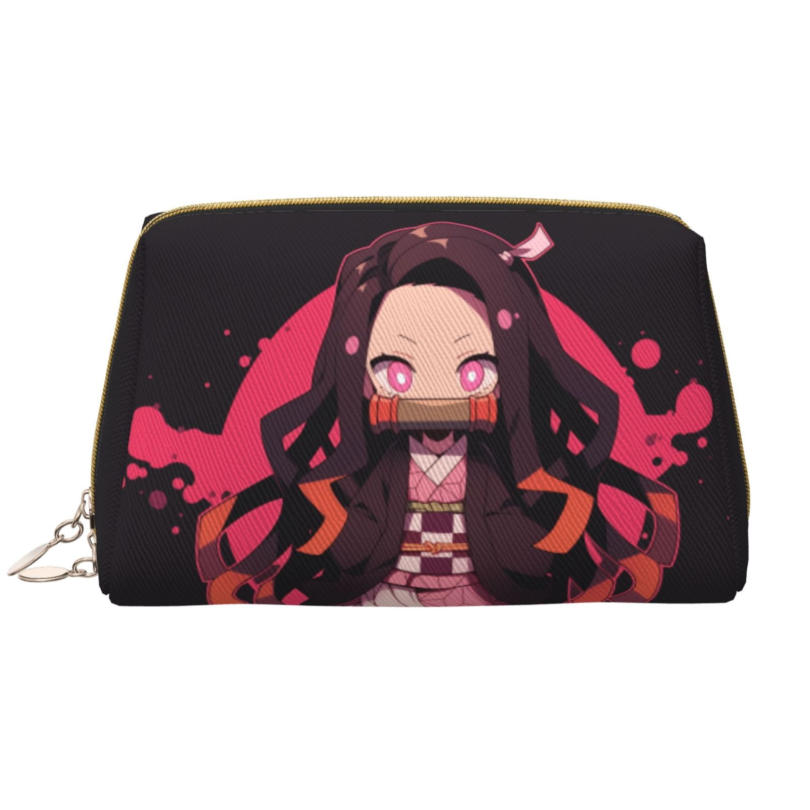 Demon Slayer Nezuko Kamado Cosmetic Bag Makeup Organizer Leather ...