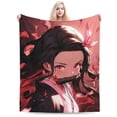 Demon Slayer Nezuko Kamado Demon Form Cherry Blossom Pattern Sherpa ...