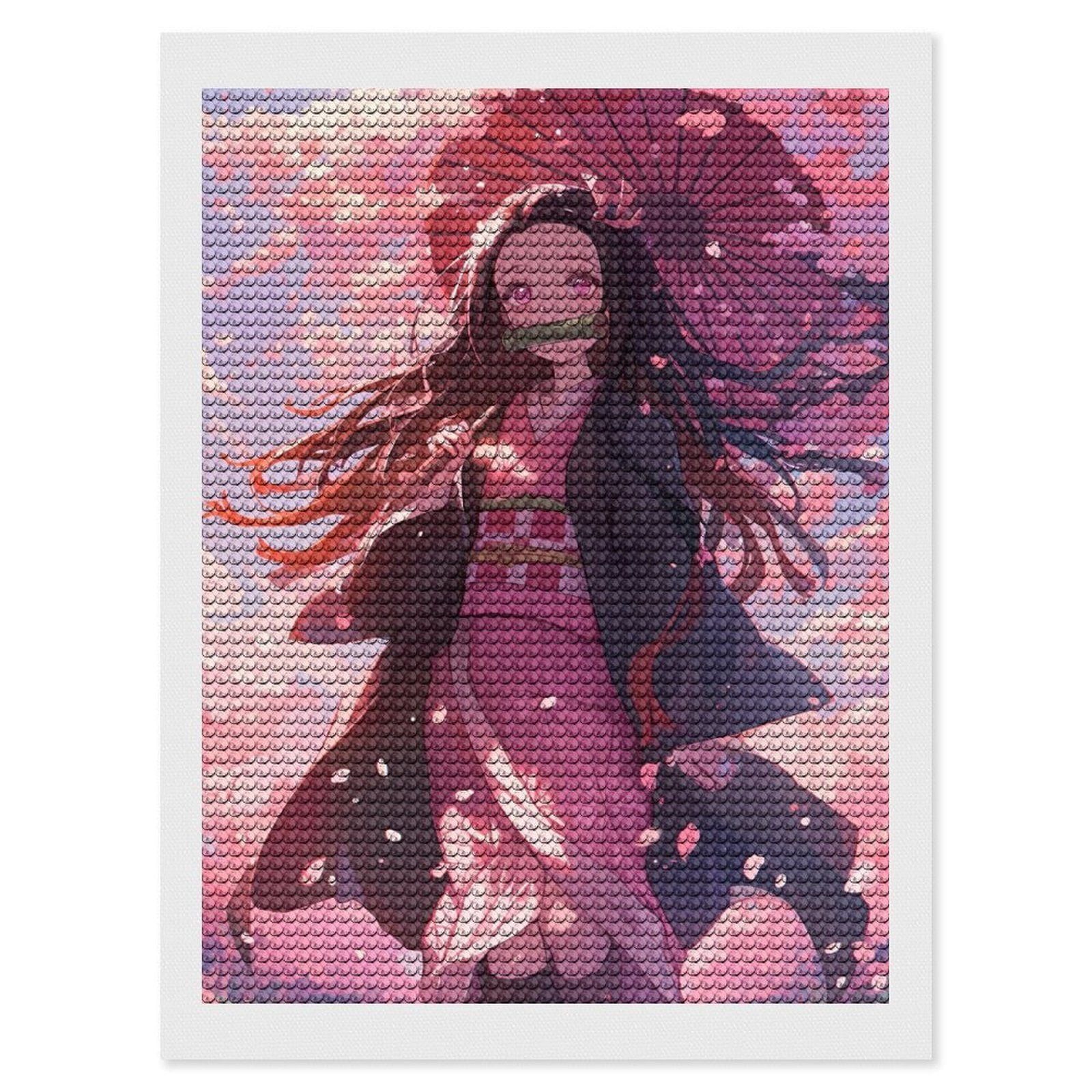 Demon Slayer Nezuko Kamado Diamond Art Kits for Adults 5D Diamond Art ...