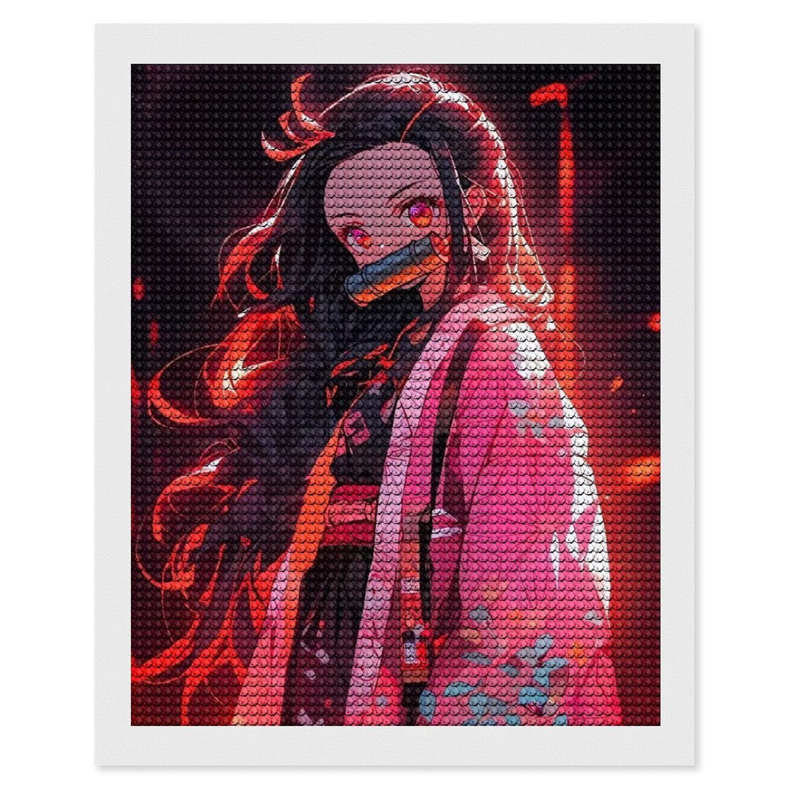Demon Slayer Nezuko Kamado Diamond Art Kits for Adults 5D Diamond Art ...