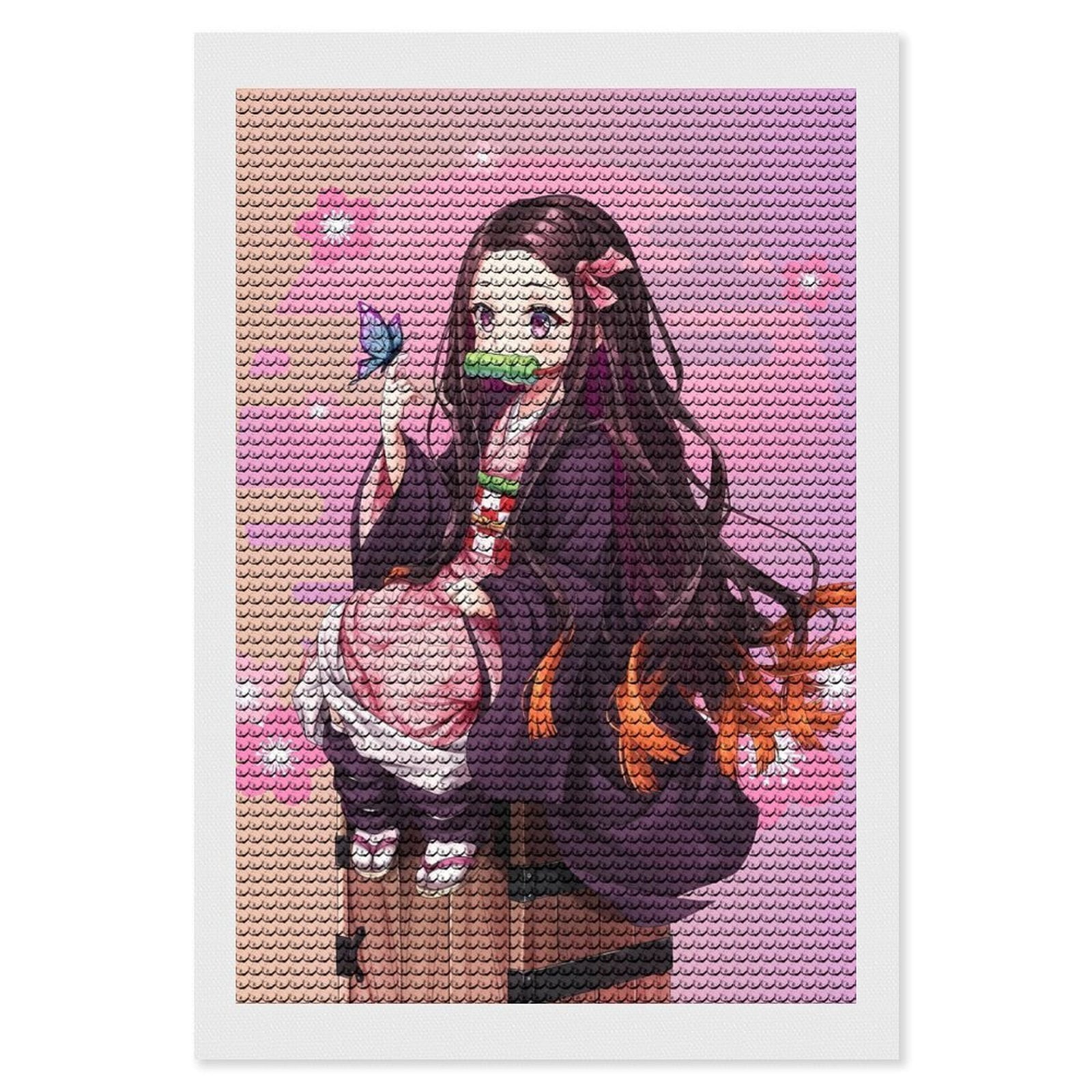 Demon Slayer Nezuko Kamado Diamond Art Kits for Adults 5D Diamond Art ...