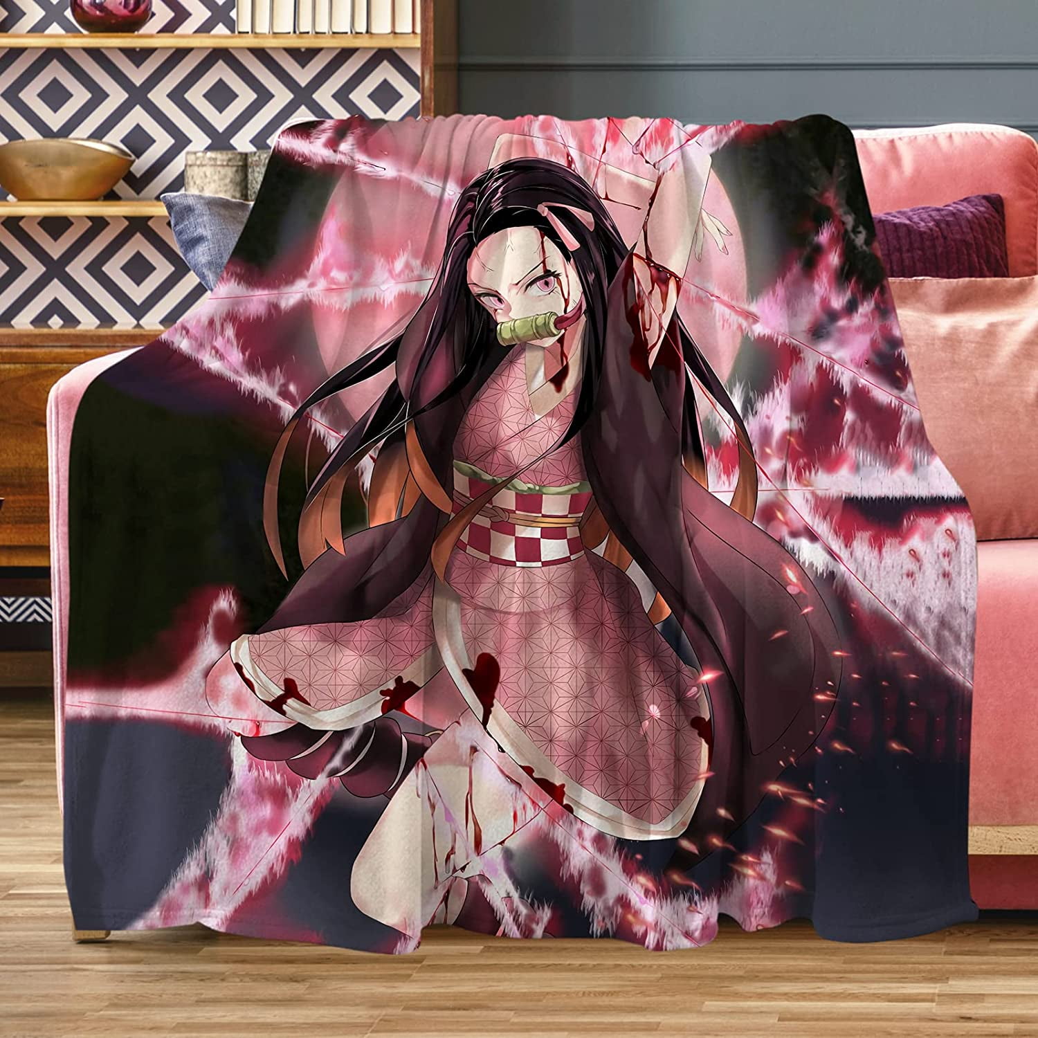 Demon Slayer Nezuko Kamado Flannel Blanket - Intense Anime Character ...