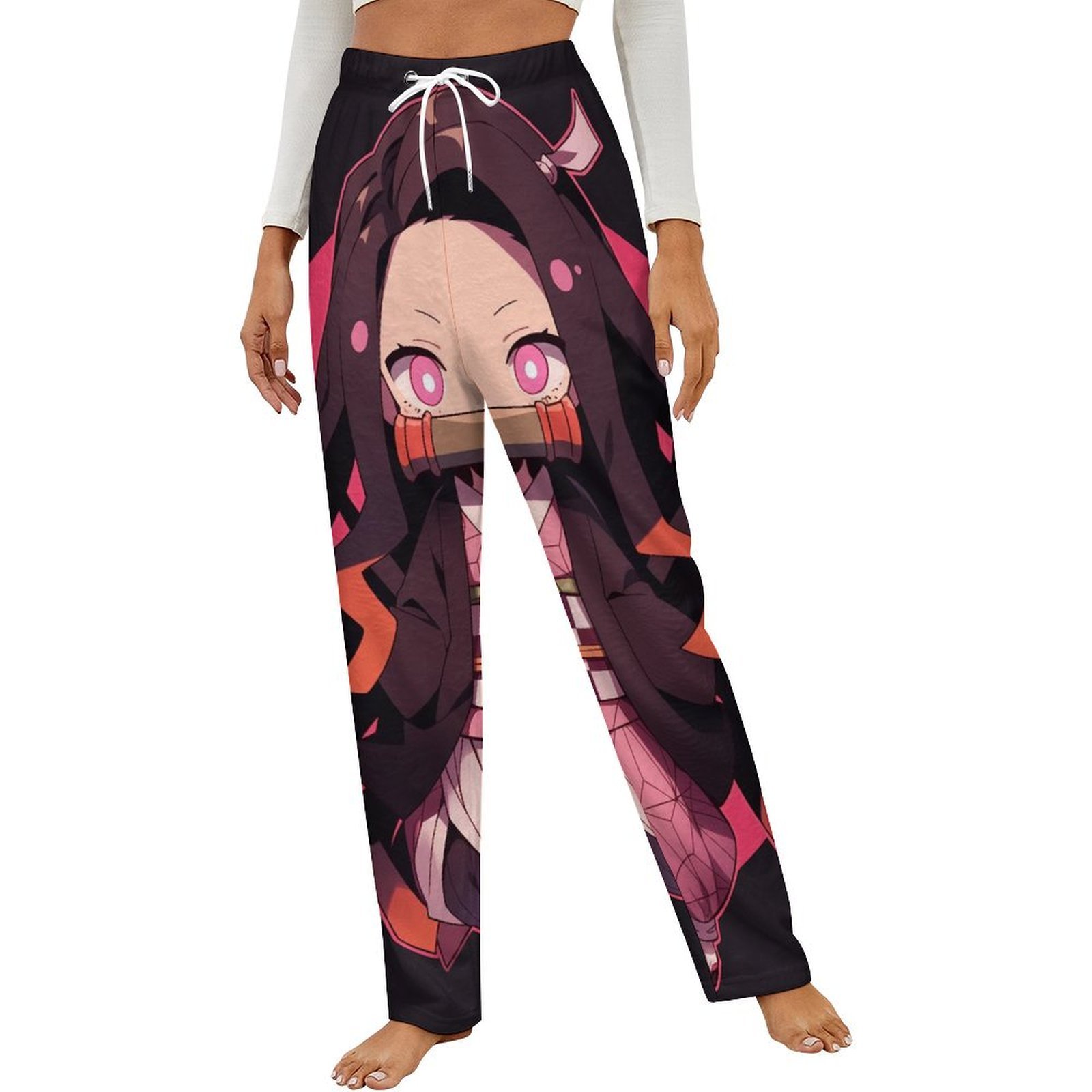 Demon Slayer Nezuko Kamado Flannel Women's Pajama Pants Bottoms ...