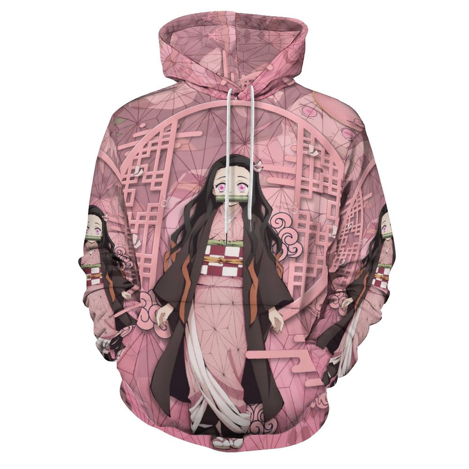 Demon Slayer Nezuko Kamado Hoodie 3D Print Pullover Hooded Long Sleeve ...