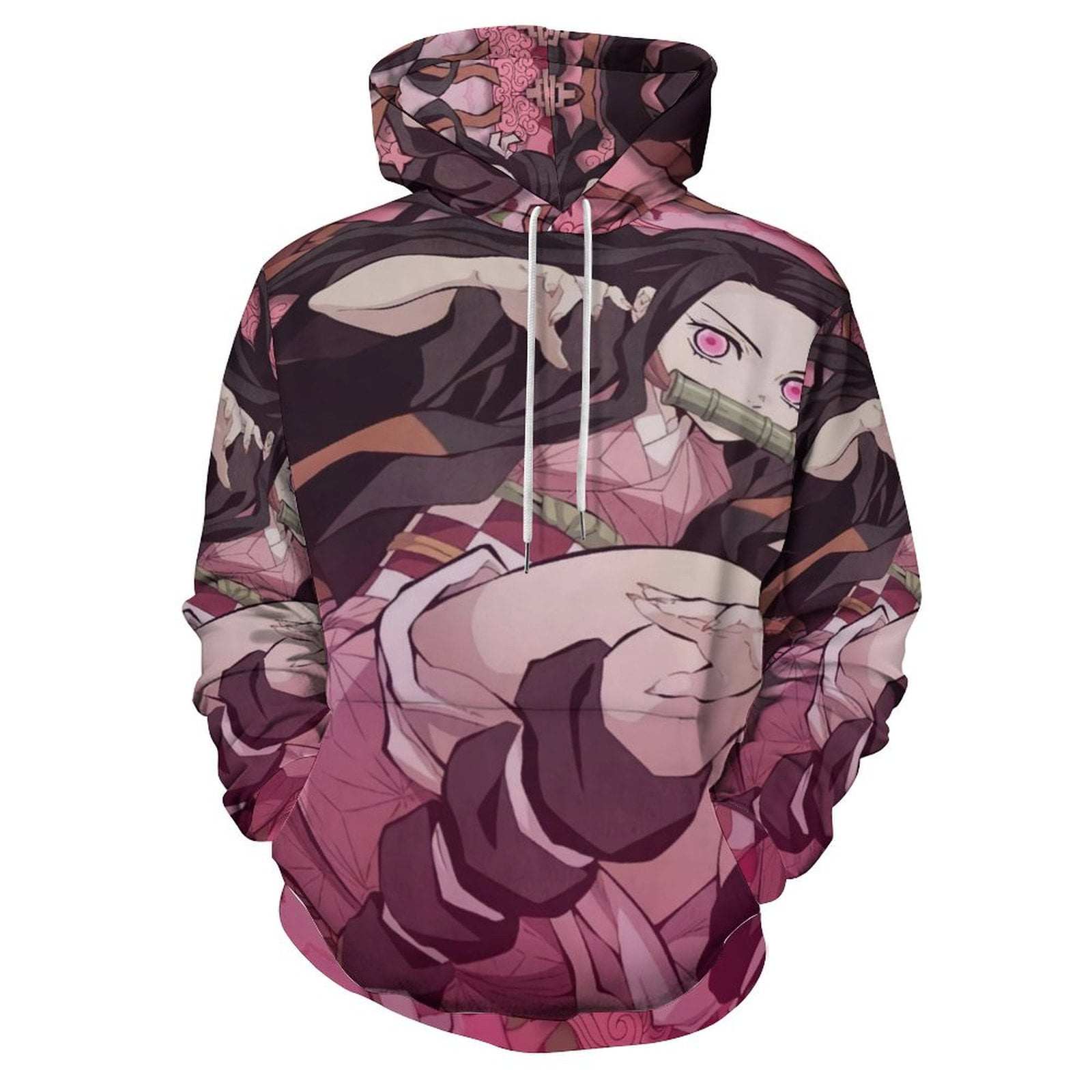 Demon Slayer Nezuko Kamado Hoodie 3D Print Pullover Hooded Long Sleeve ...