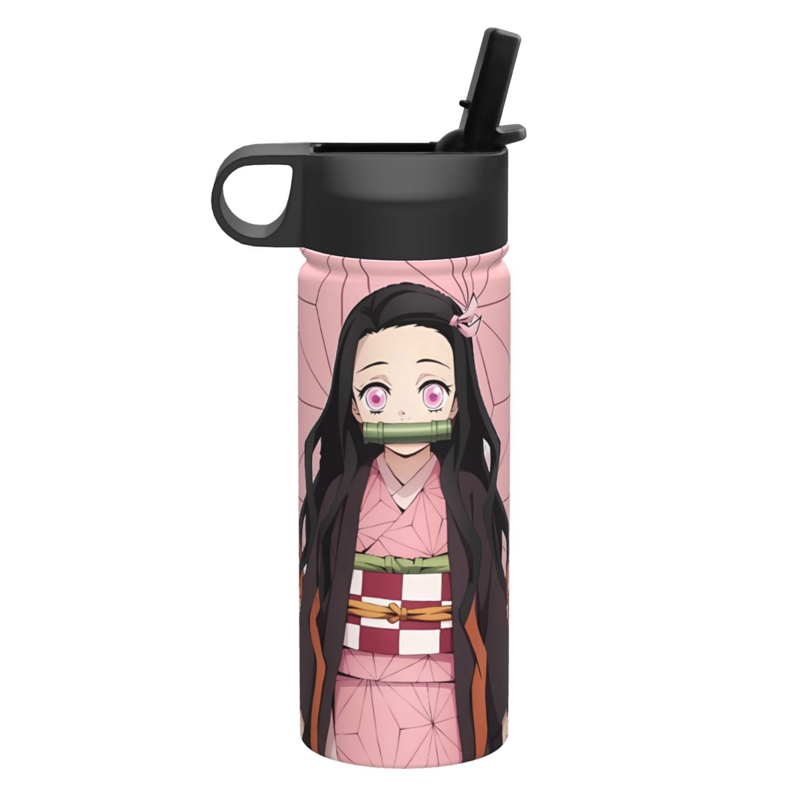Demon Slayer Nezuko Kamado Kids Insulated Water Bottle With Straw - 18 ...