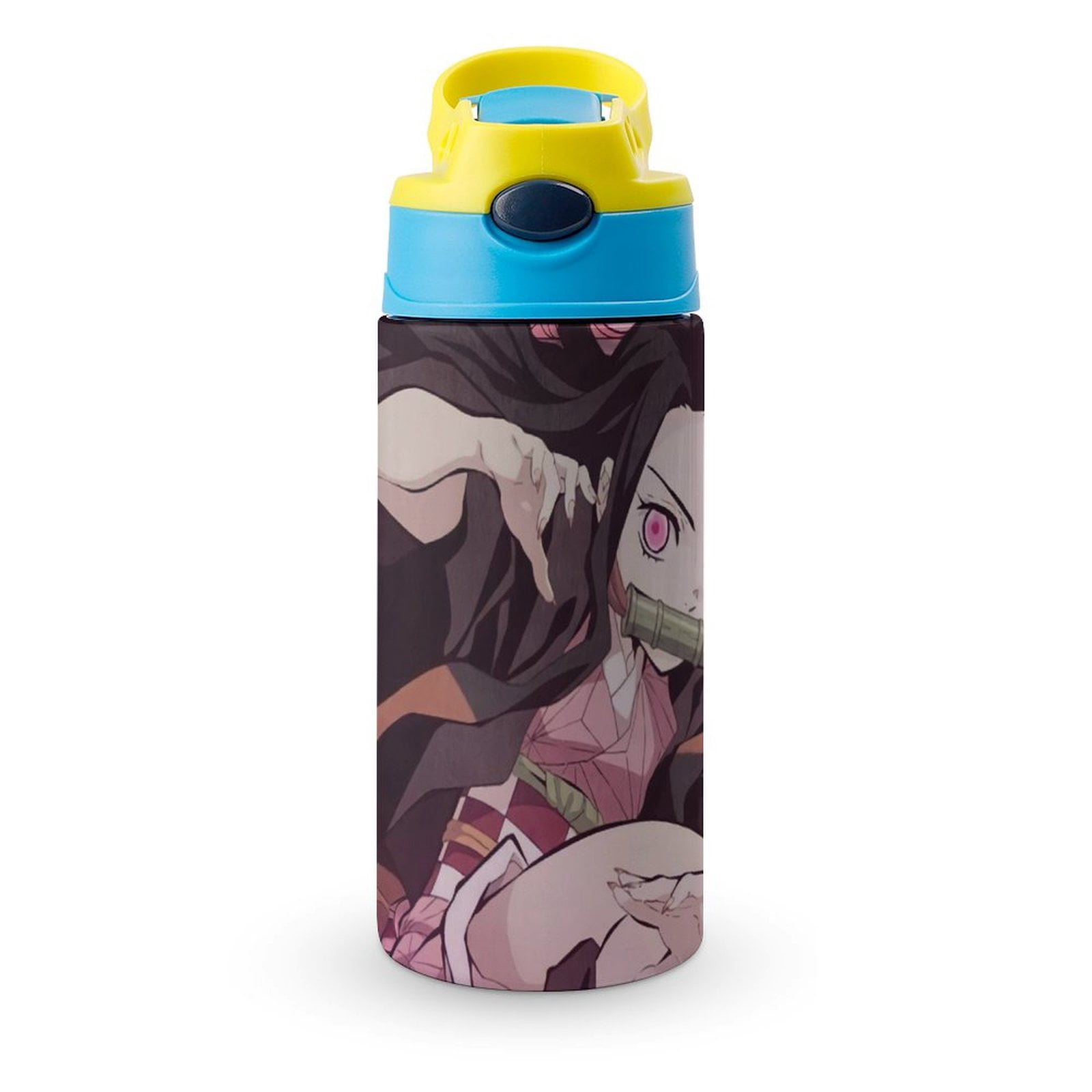 Demon Slayer Nezuko Kamado Kids Water Bottle with Silicone Straw And ...
