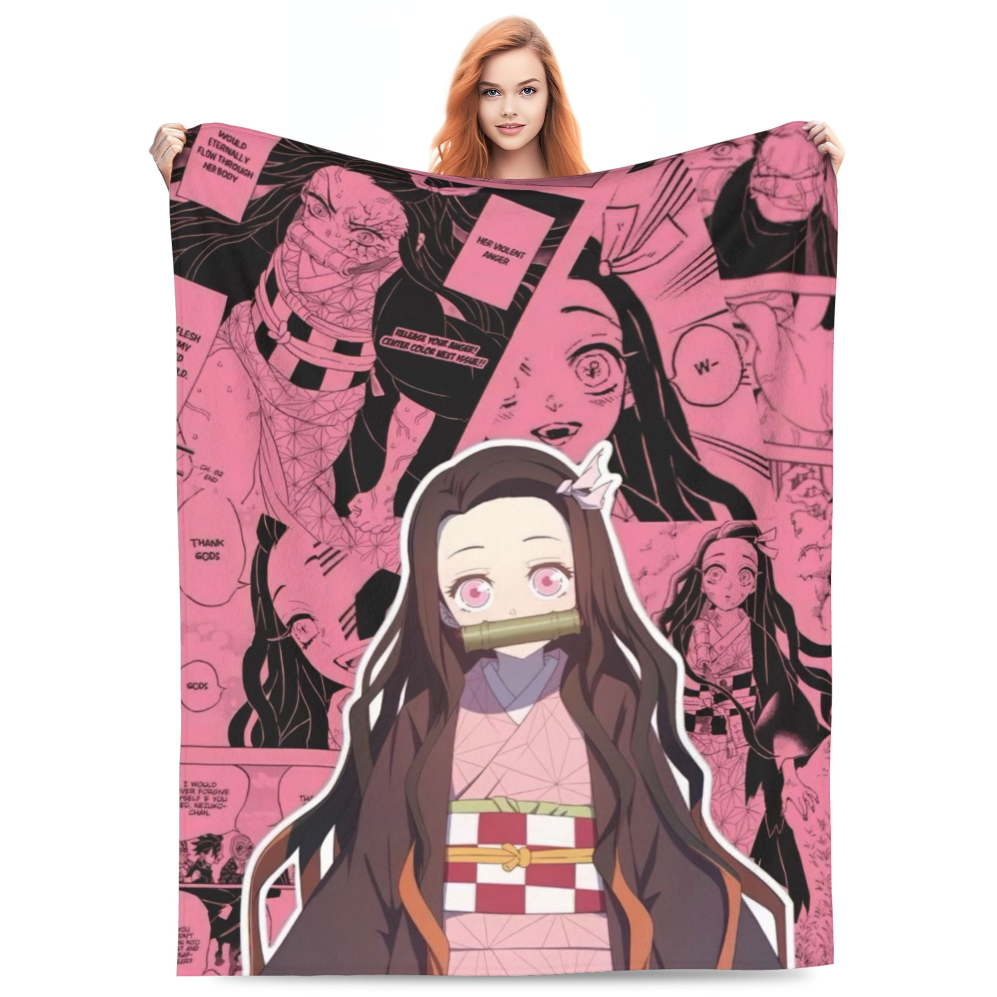 Demon Slayer Nezuko Kamado Manga Collage Fleece Blanket - 4 Sizes ...