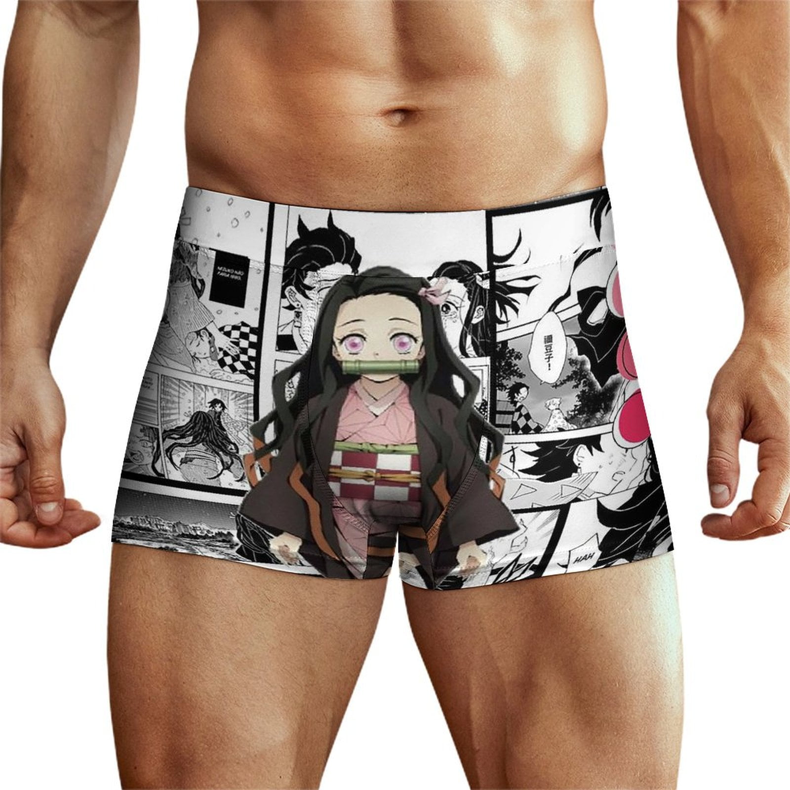 Demon Slayer Nezuko Kamado Men’s Underwear Boxer Briefs Soft Breathable ...