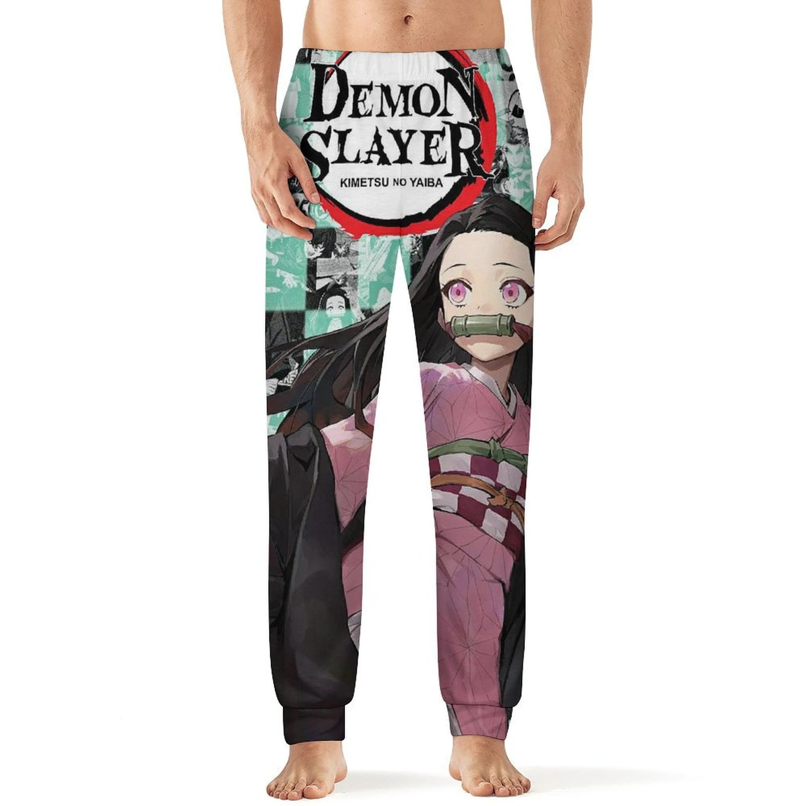 Demon Slayer Nezuko Kamado Mens PJ Pajama Pants Bottoms Lounge Pants ...