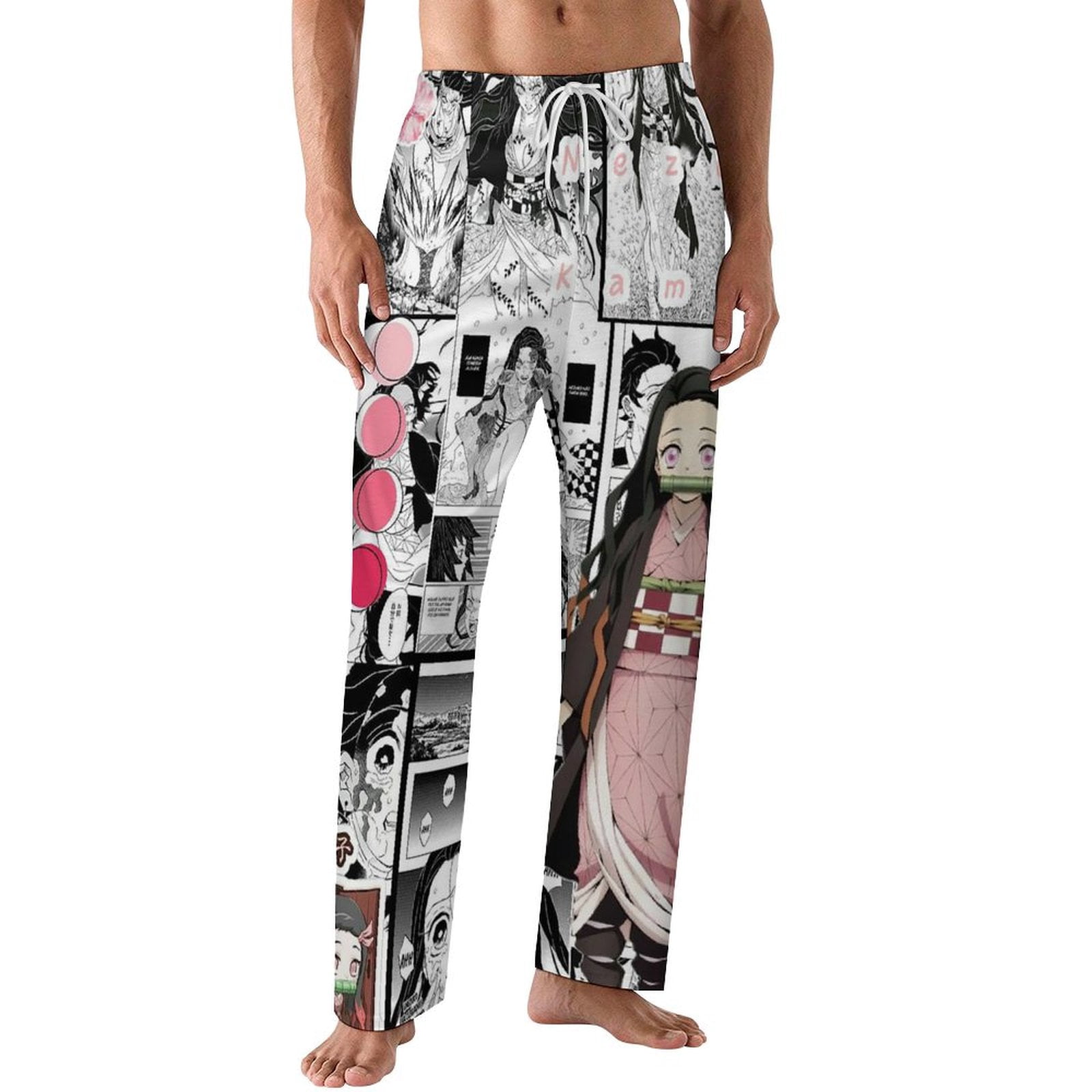 Demon Slayer Nezuko Kamado Mens PJ Pajama Pants Bottoms Lounge Pants ...