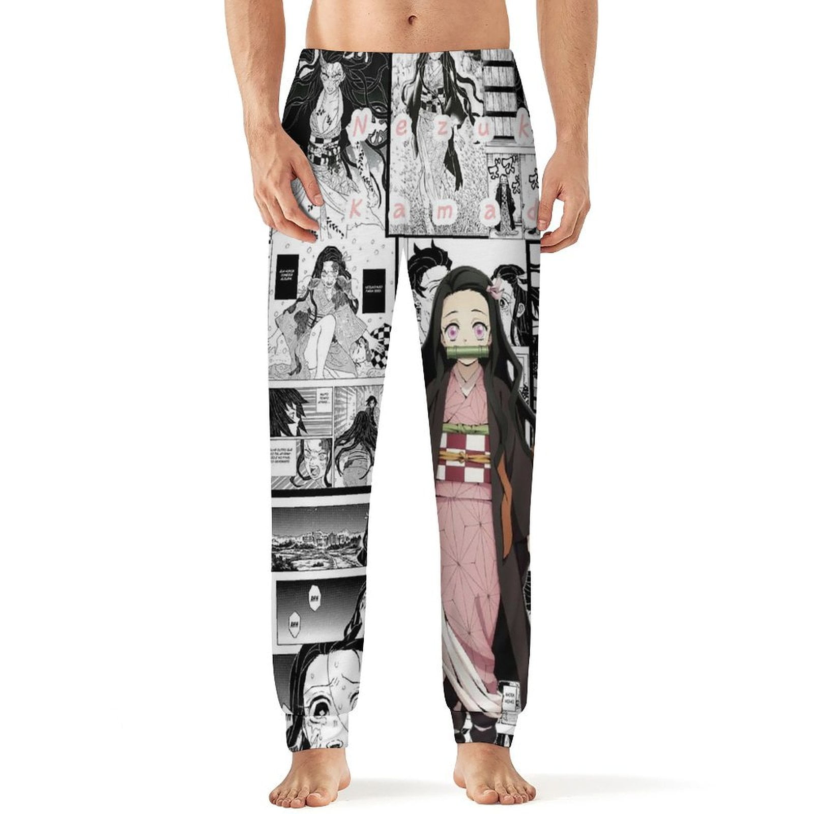 Demon Slayer Nezuko Kamado Mens PJ Pajama Pants Bottoms Lounge Pants ...