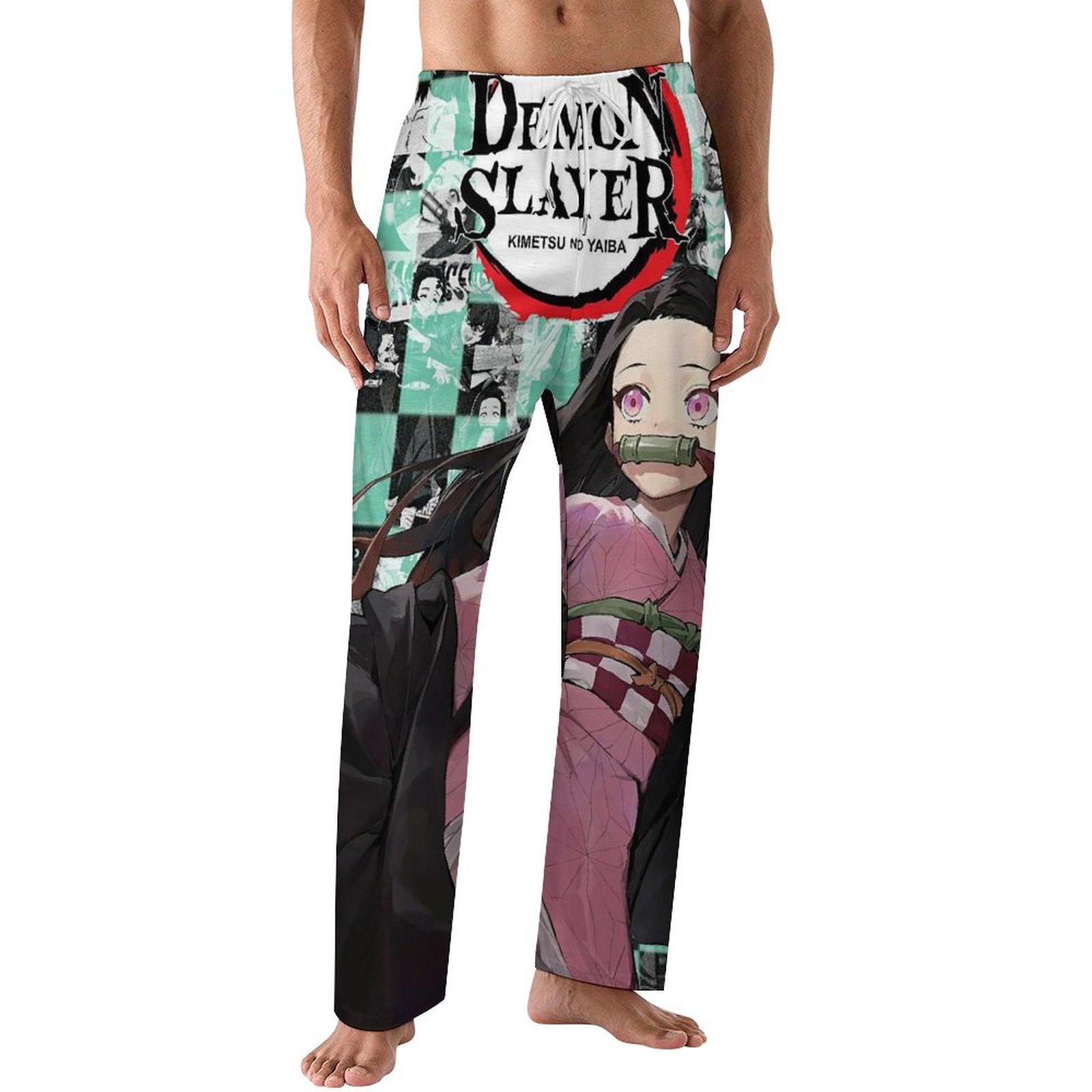 Demon Slayer Nezuko Kamado Mens PJ Pajama Pants Bottoms Lounge Pants ...