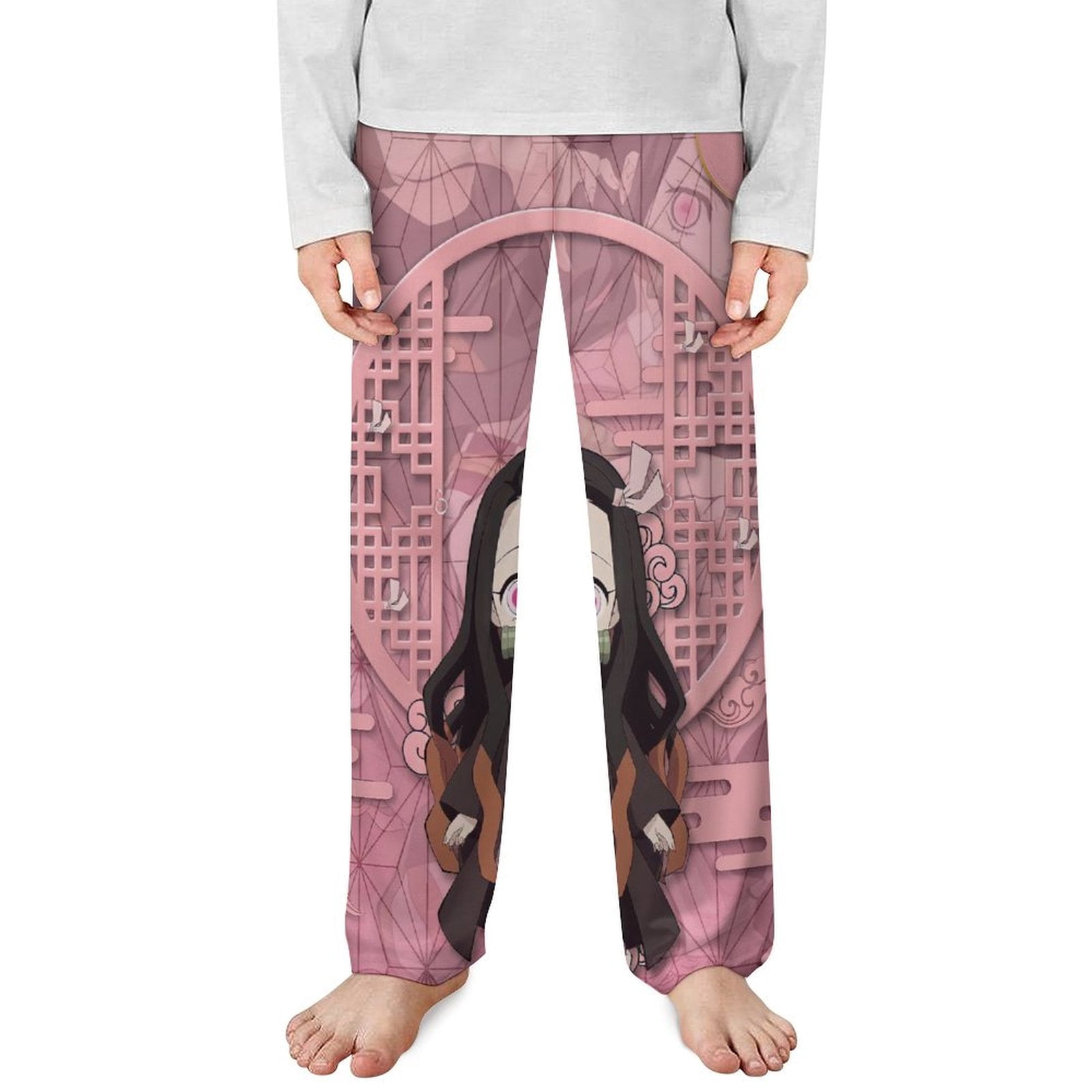 Demon Slayer Nezuko Kamado Pajama Pants Long Sleep Pants Soft Elastic ...