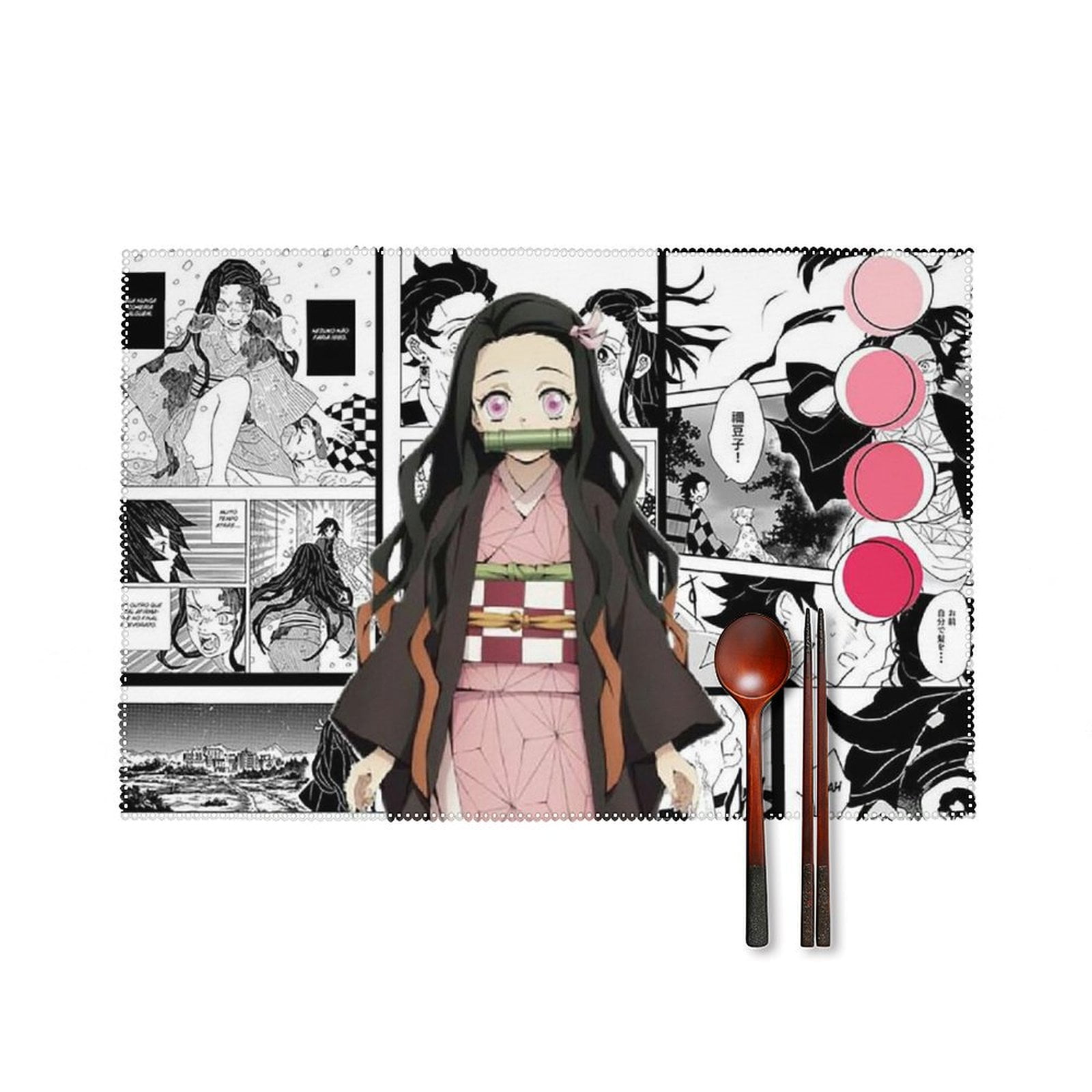 Demon Slayer Nezuko Kamado Place Mats, Decorative Placemats Set of 4 ...