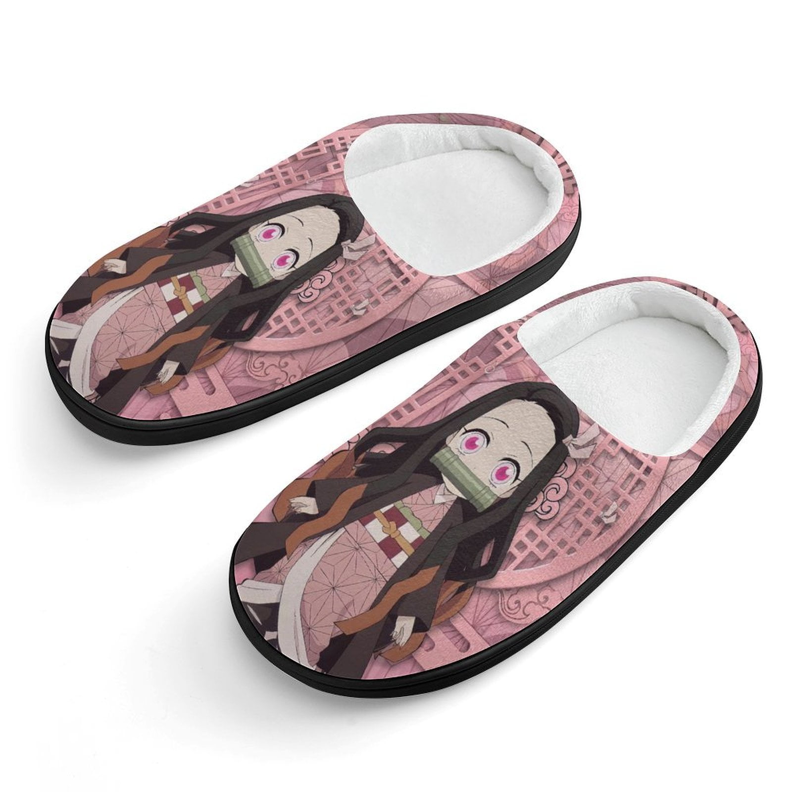 Demon Slayer Nezuko Kamado Slippers for Kids, Cute Soft Plush Anti-slip ...
