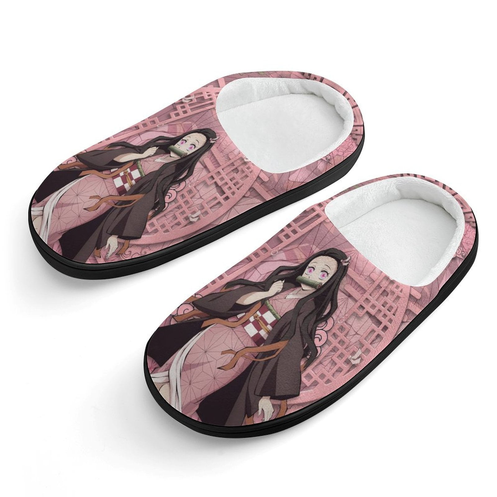 Demon Slayer Nezuko Kamado Slippers for Kids, Cute Soft Plush Anti-slip ...