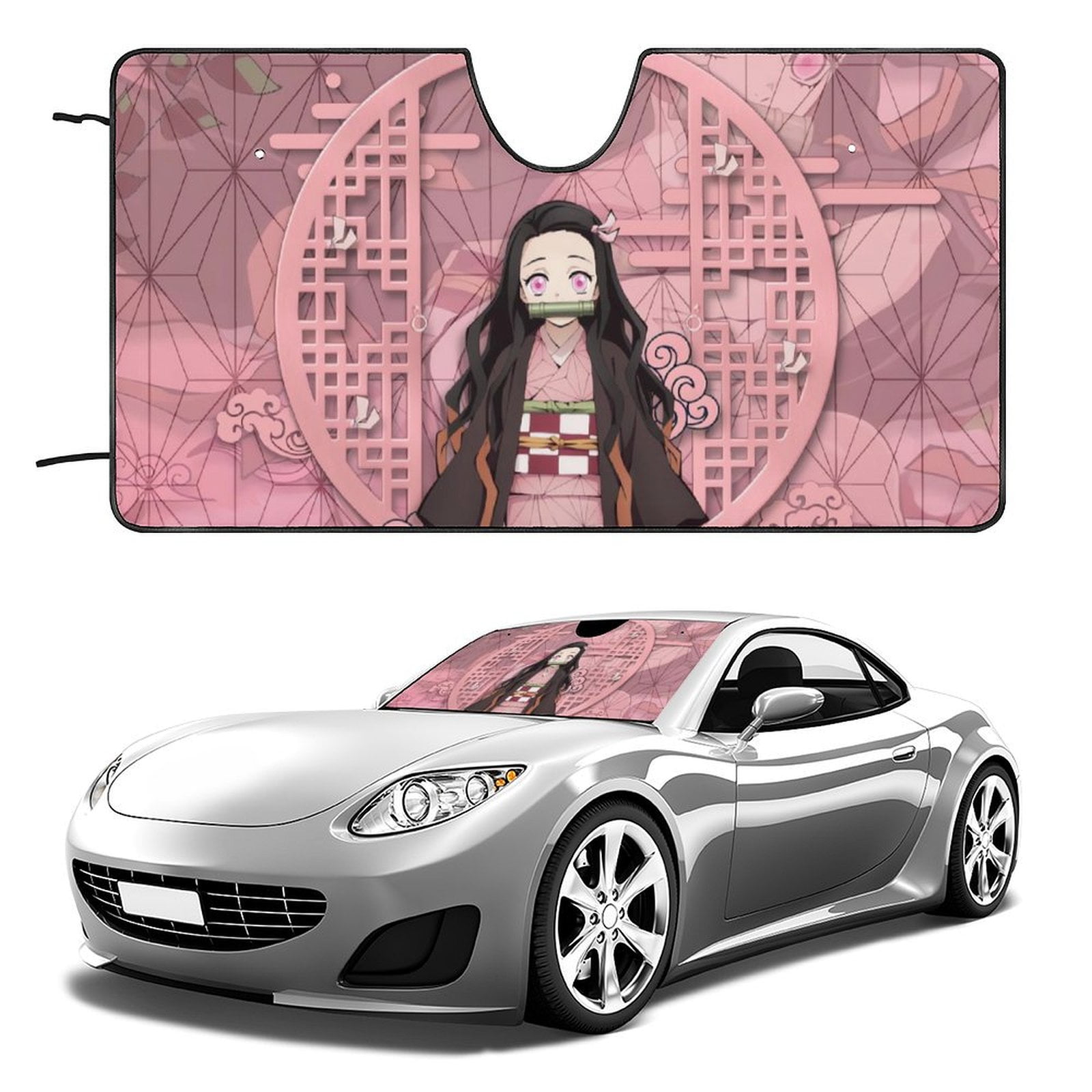 Demon Slayer Nezuko Kamado Windshield Sun Shade, Front Foldable ...