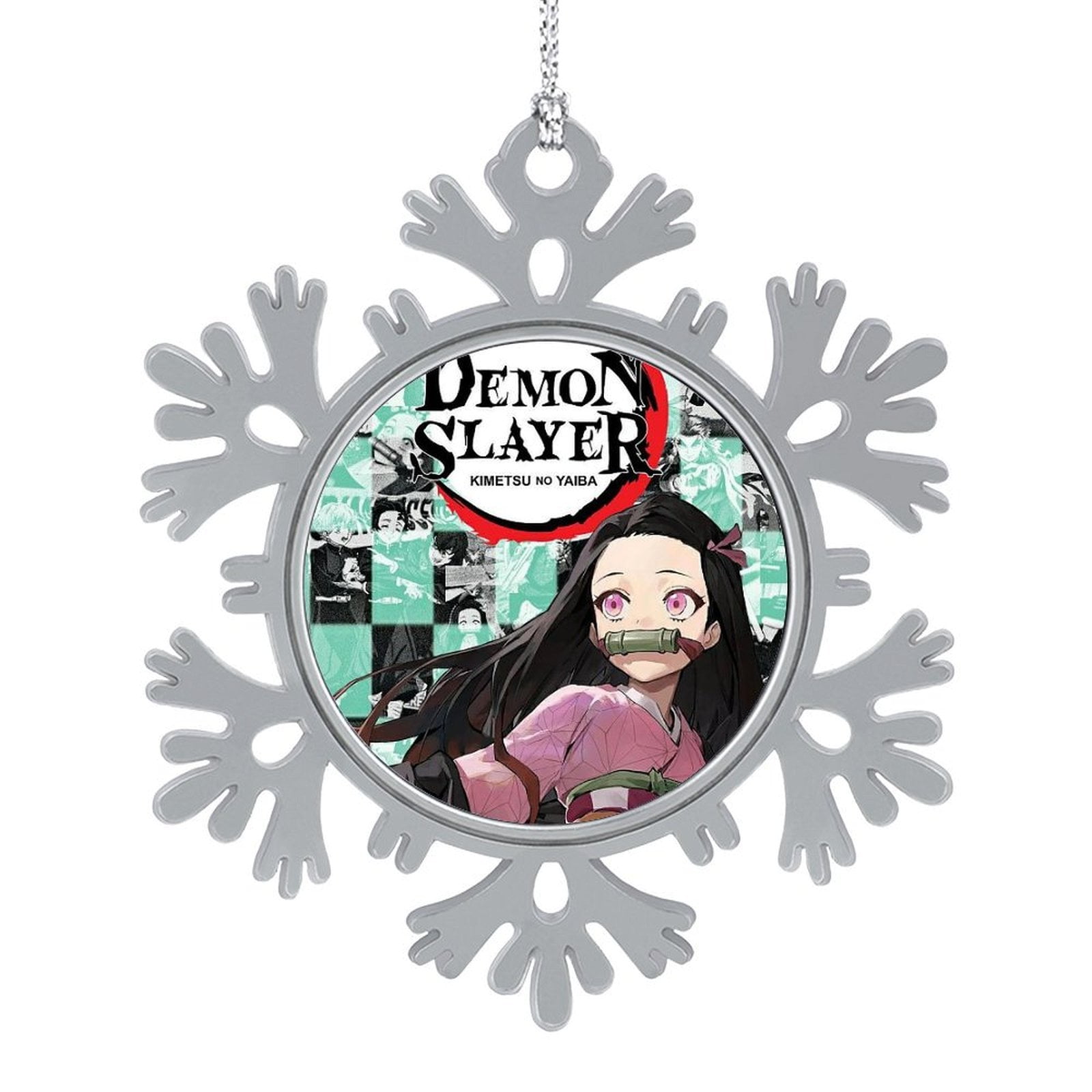 Demon Slayer Nezuko Kamado Winter Snowflake Ornaments Christmas Tree ...