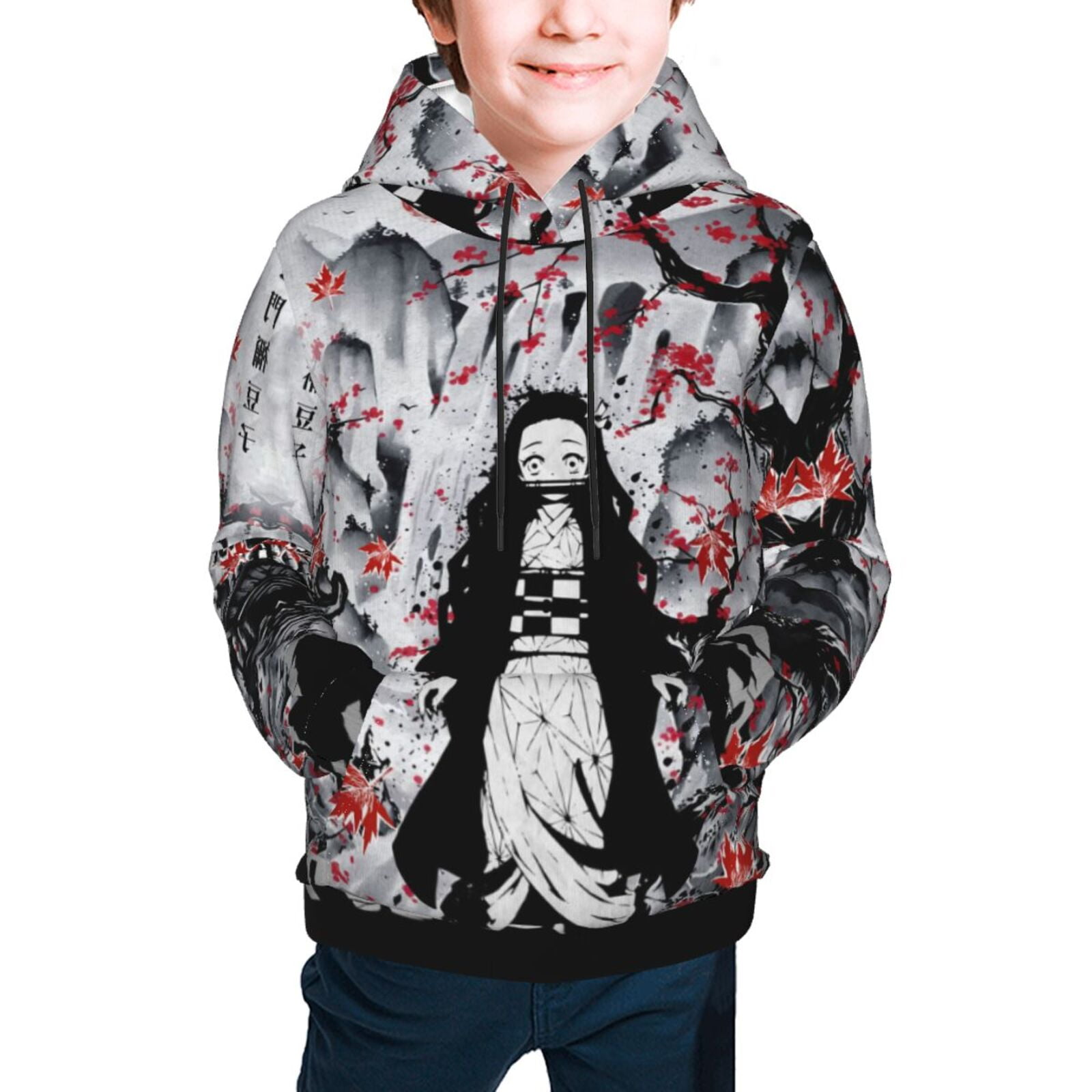 Demon Slayer Nezuko Kids Pullover Hoodies 3d Print Hooded Sweatshirt ...