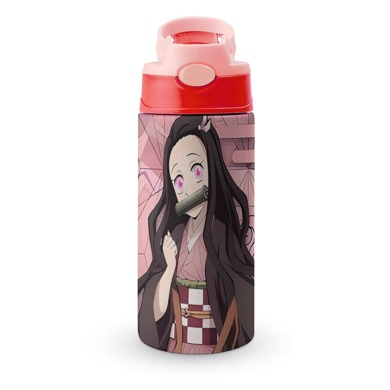 Demon Slayer Nezuko Kids Straw Water Bottle, Stainless Steel Vacuum ...