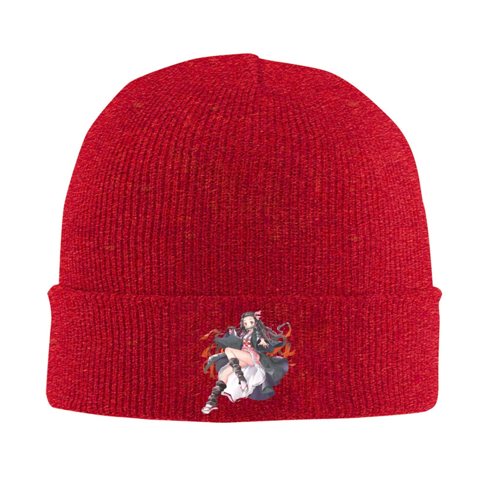 Demon Slayer Nezuko Knit Hat Winter Warm Hat Fashion Casual Knit Cap ...