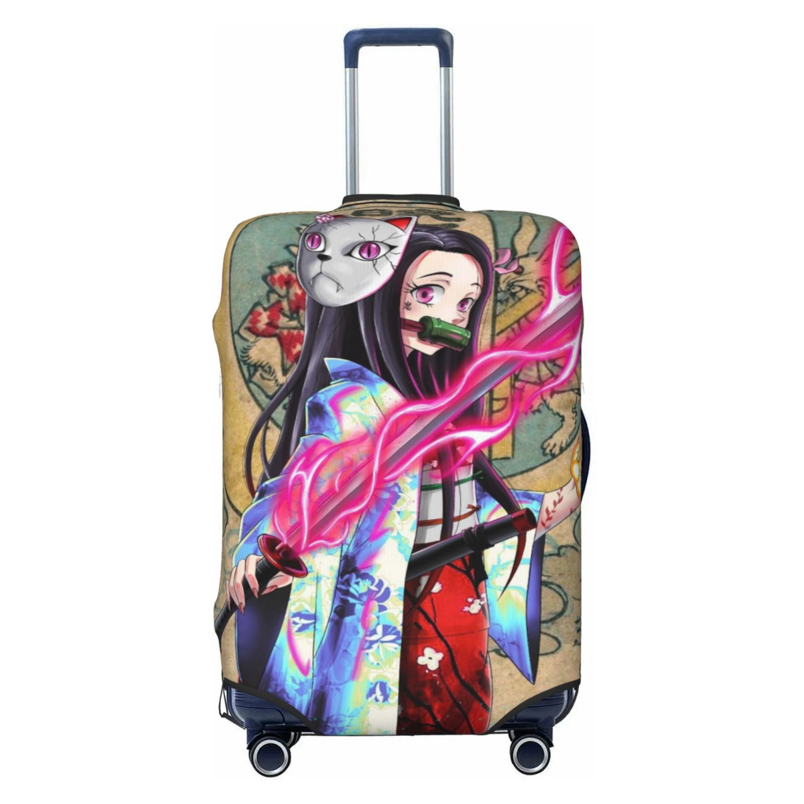 Demon Slayer Nezuko Luggage Suitcase Covers Elastic Washable Cartoon ...