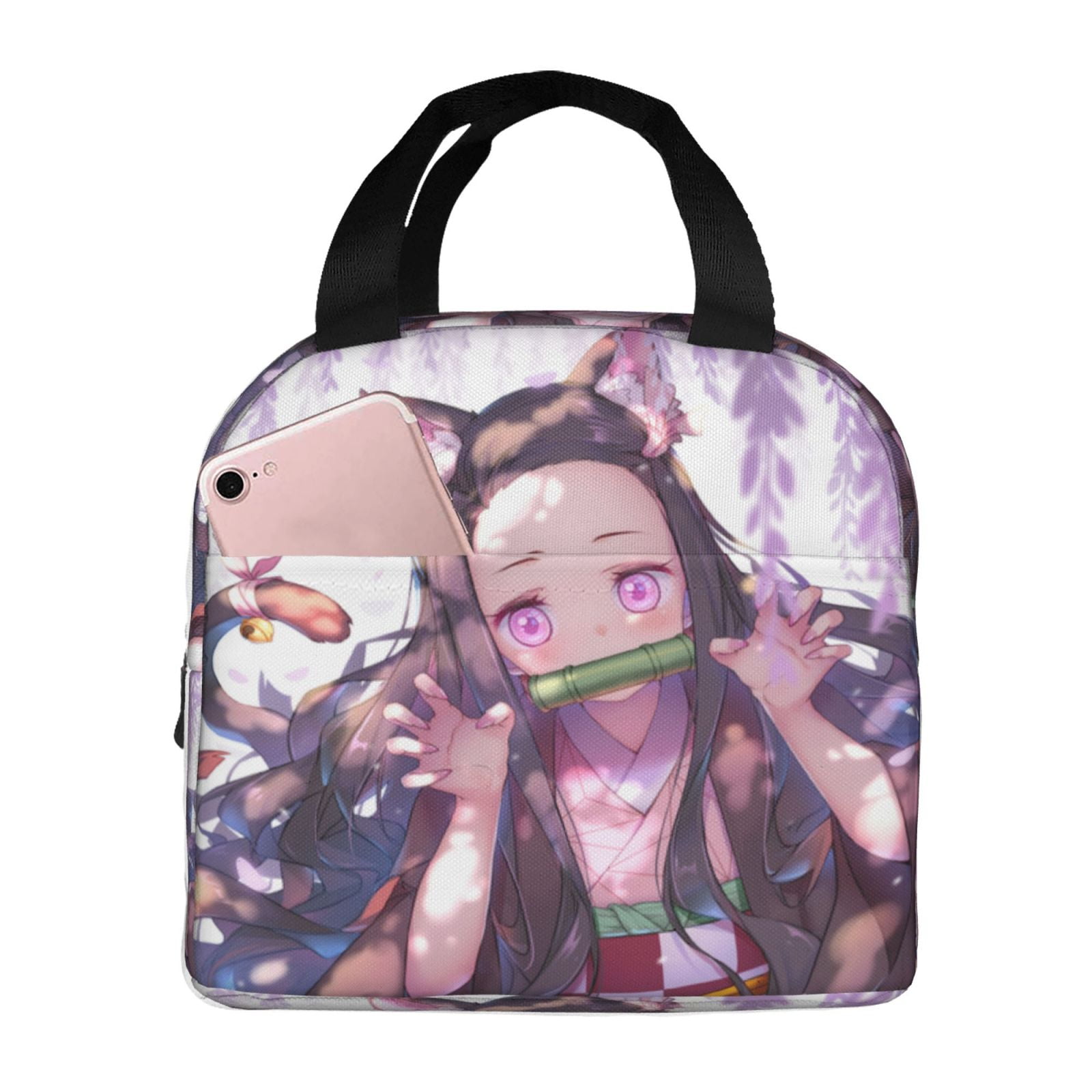 Demon Slayer Nezuko Lunch Bag Waterproof Insulated Lunch Box Reusable ...